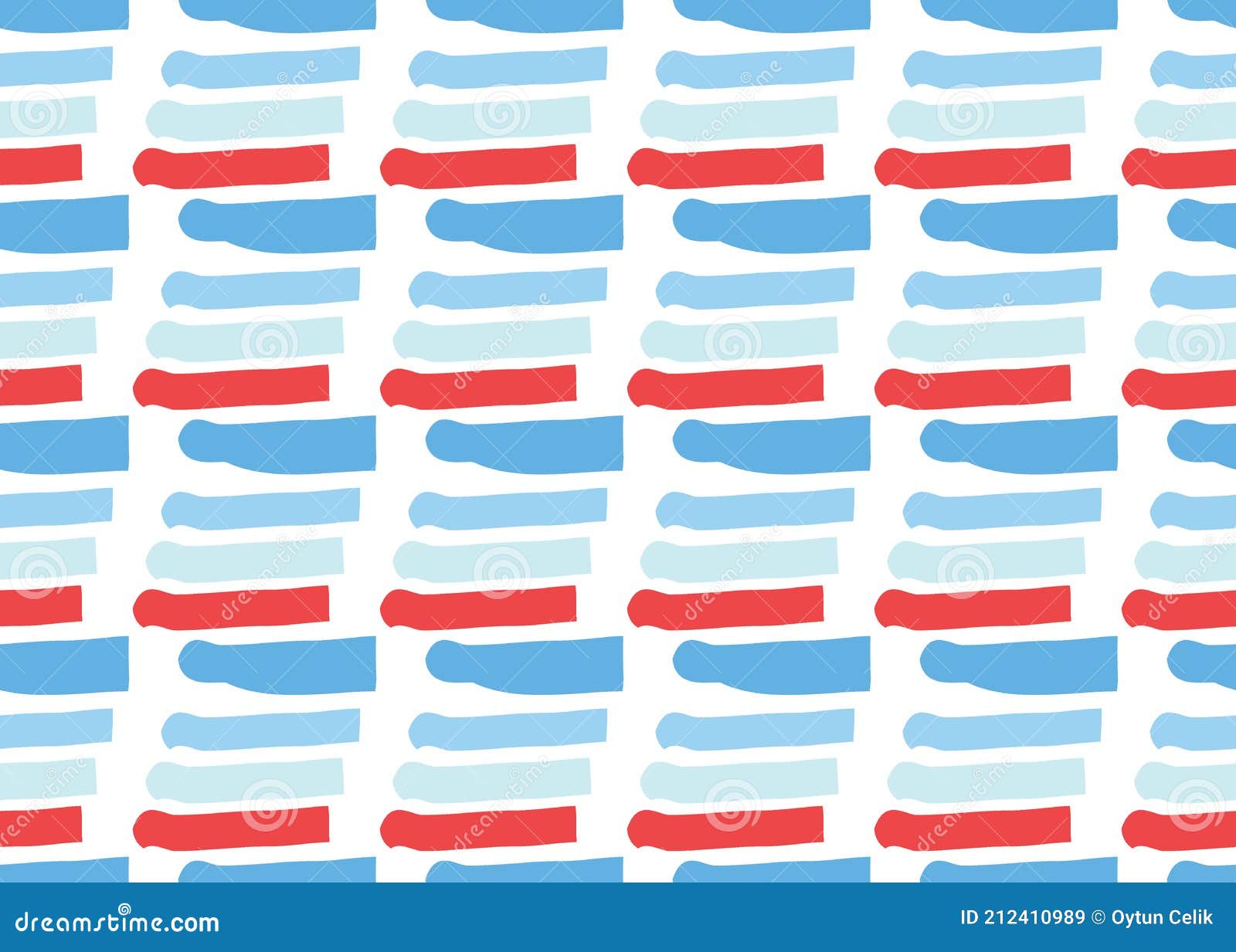 Vector Texture Background, Seamless Pattern. Hand Drawn, Blue, Red ...