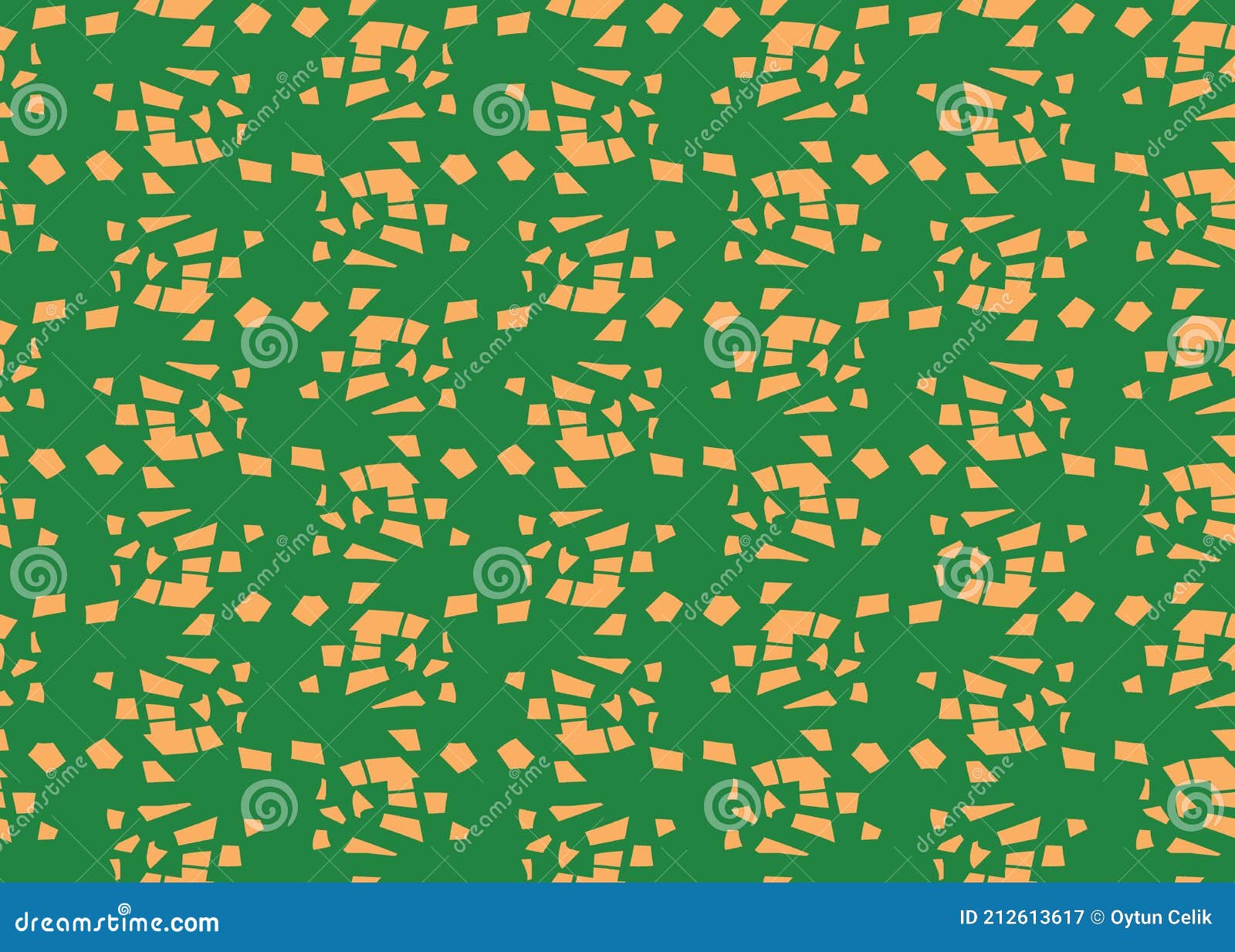 Vector Texture Background, Seamless Pattern. Hand Drawn, Green, Orange ...