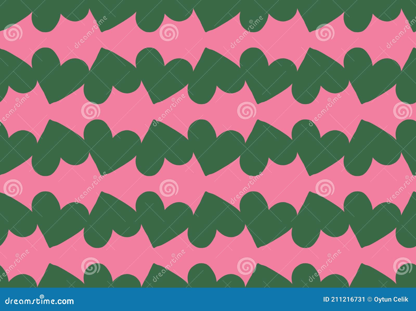 Vector Texture Background, Seamless Pattern. Hand Drawn, Green, Pink ...