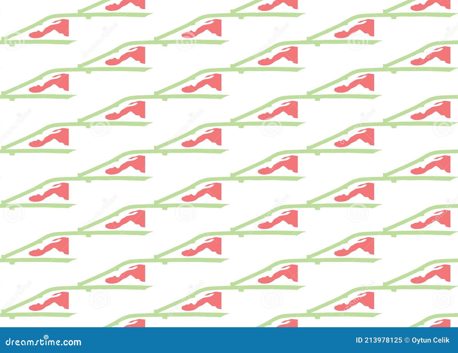 Vector Texture Background, Seamless Pattern. Hand Drawn, Green, Red ...