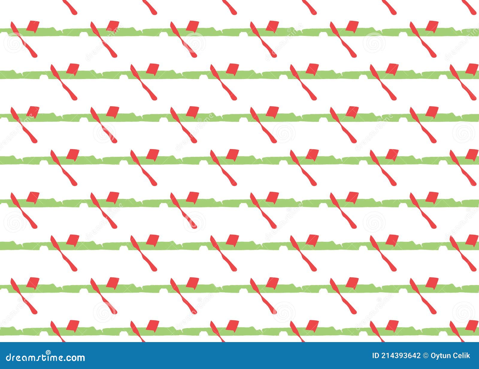 Vector Texture Background, Seamless Pattern. Hand Drawn, Green, Red ...