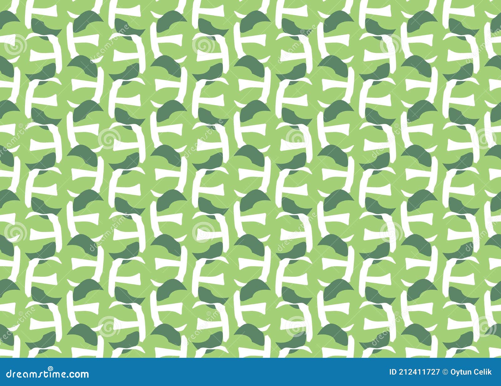 Vector Texture Background, Seamless Pattern. Hand Drawn, Green, White ...