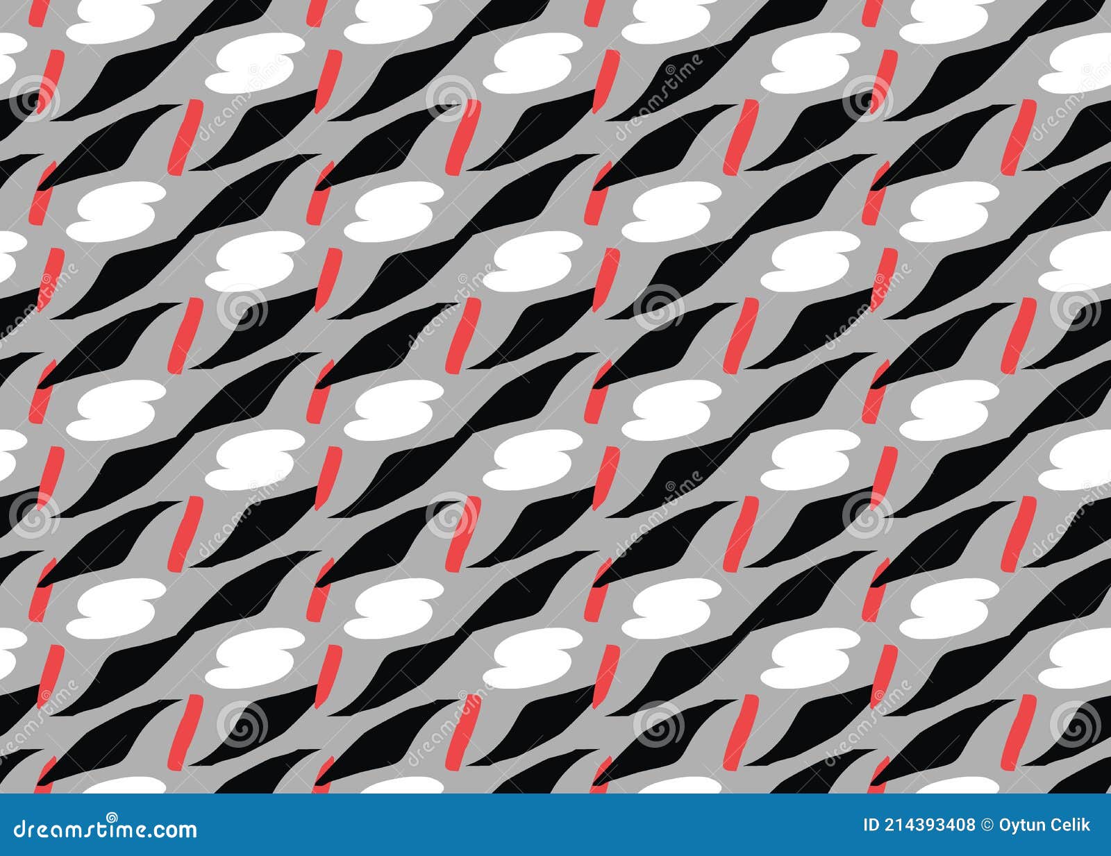 Vector Texture Background, Seamless Pattern. Hand Drawn, Grey, Red ...