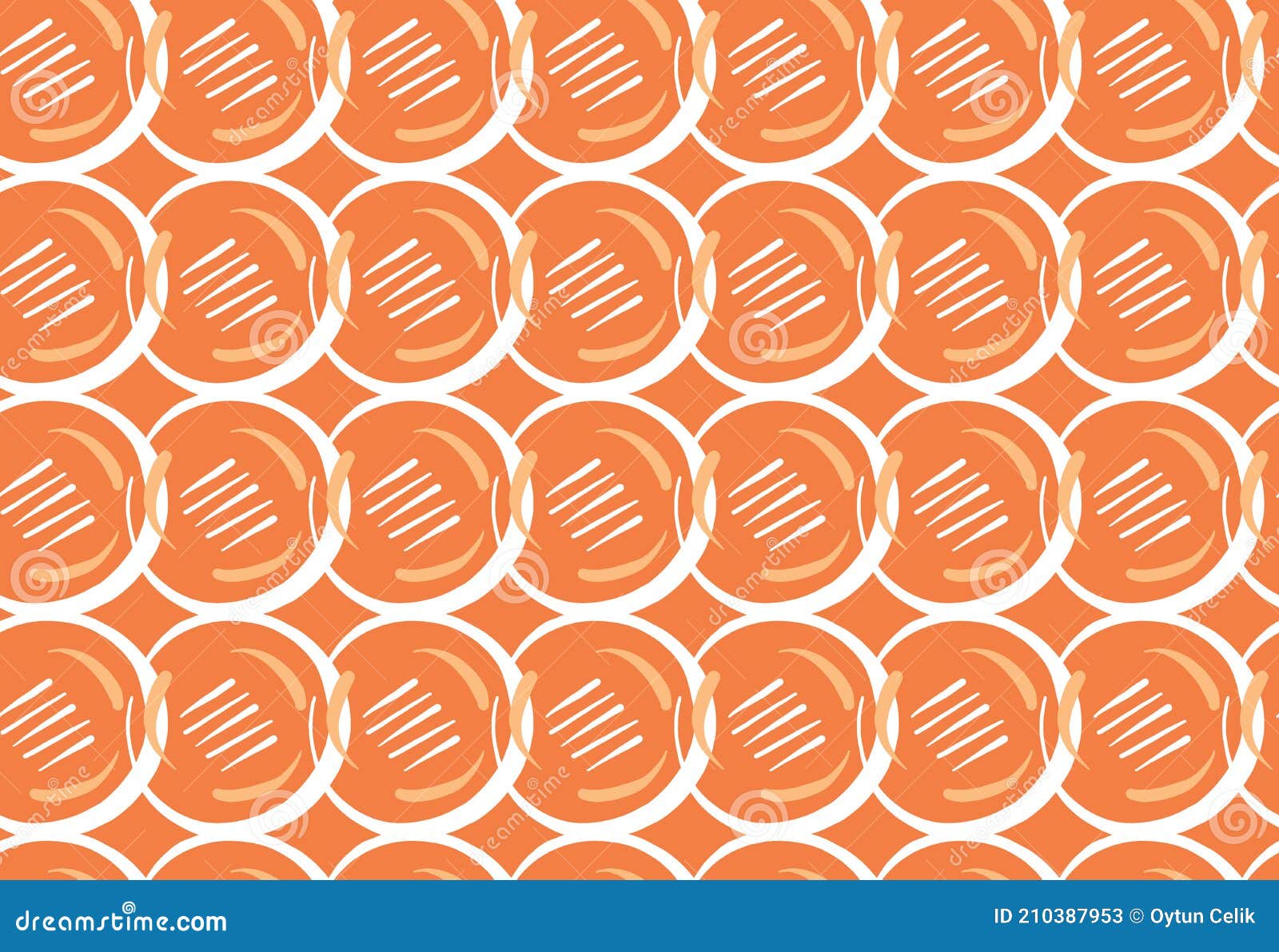 Vector Texture Background, Seamless Pattern. Hand Drawn, Orange, White ...