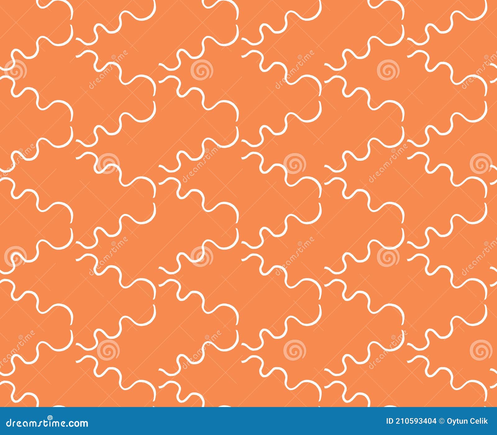 Vector Texture Background, Seamless Pattern. Hand Drawn, Orange, White ...