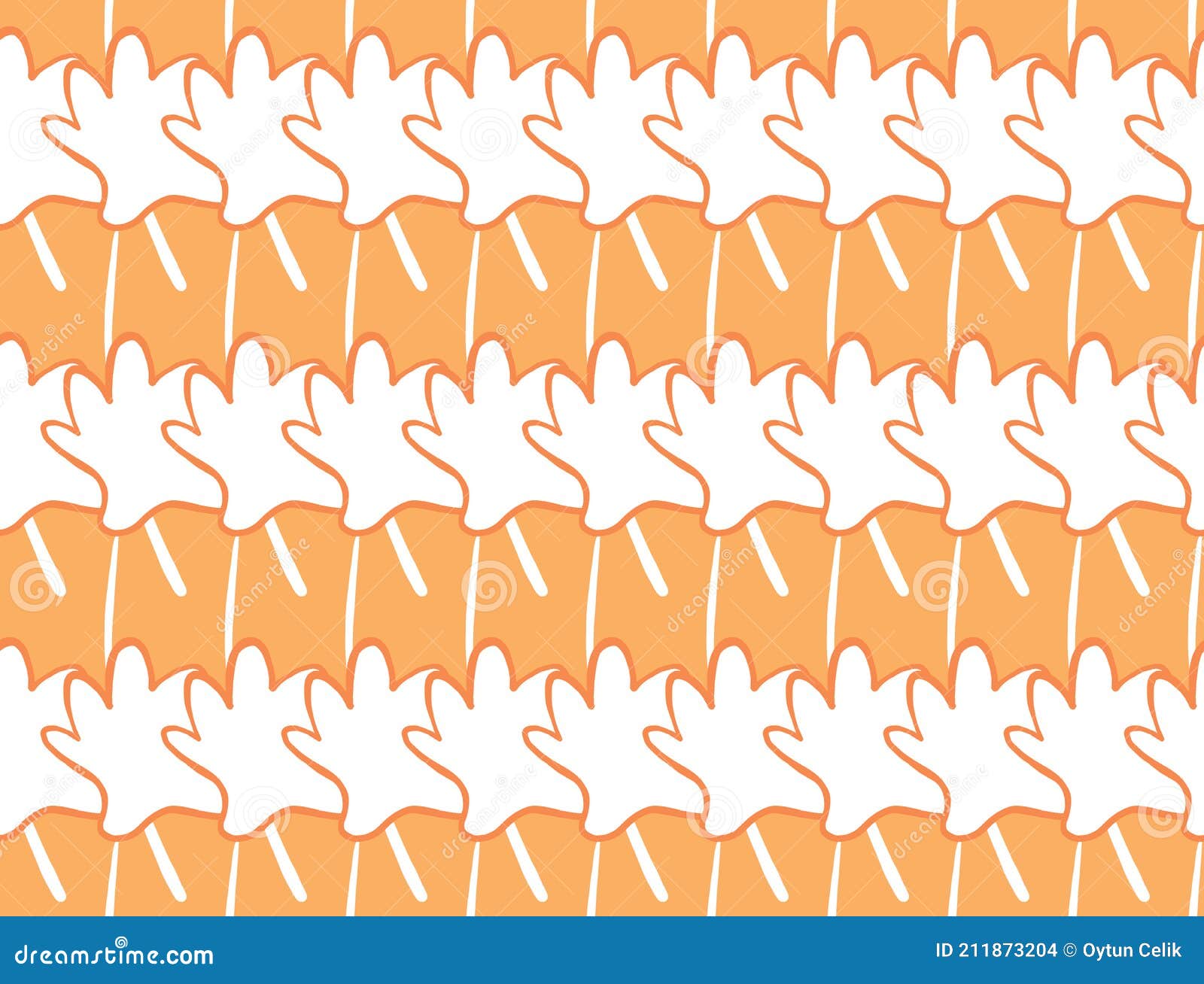 Vector Texture Background, Seamless Pattern. Hand Drawn, Orange, White ...