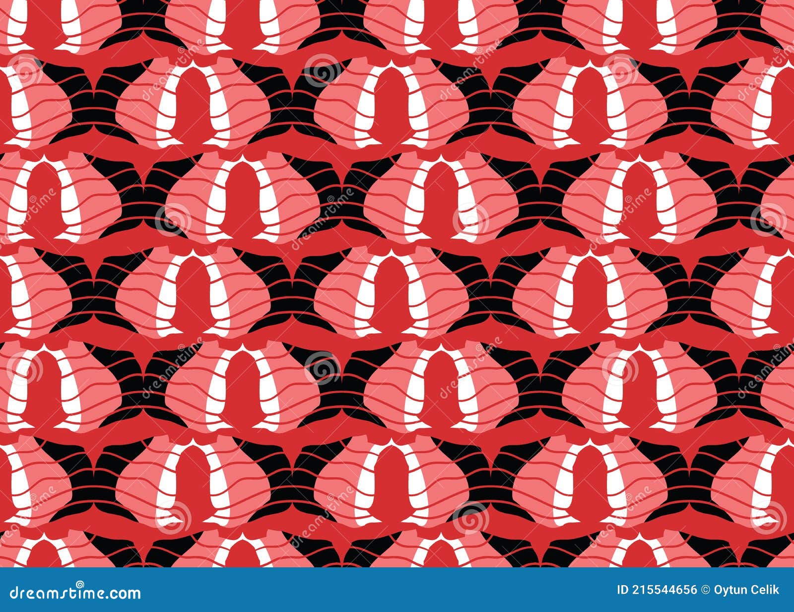 Vector Texture Background, Seamless Pattern. Hand Drawn, Red, Black ...