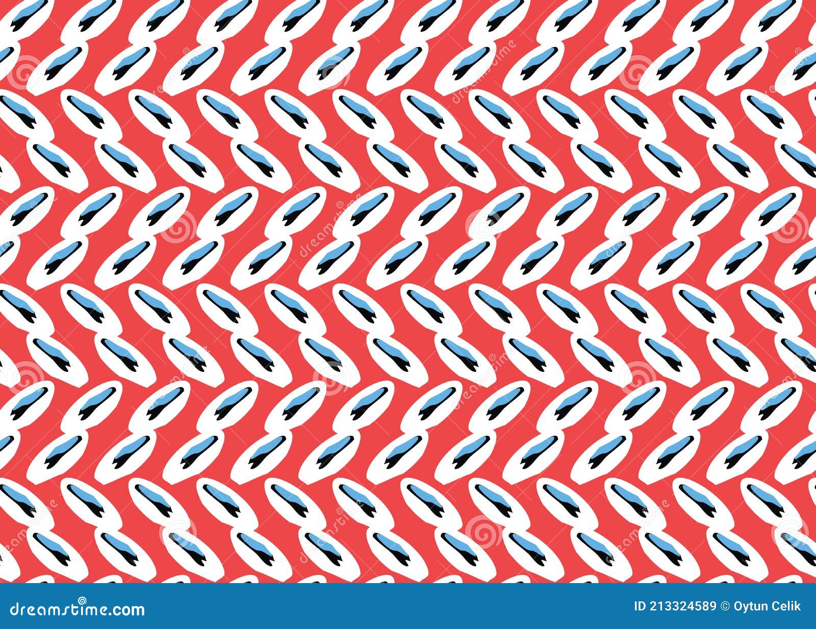 Vector Texture Background, Seamless Pattern. Hand Drawn, Red, Blue ...