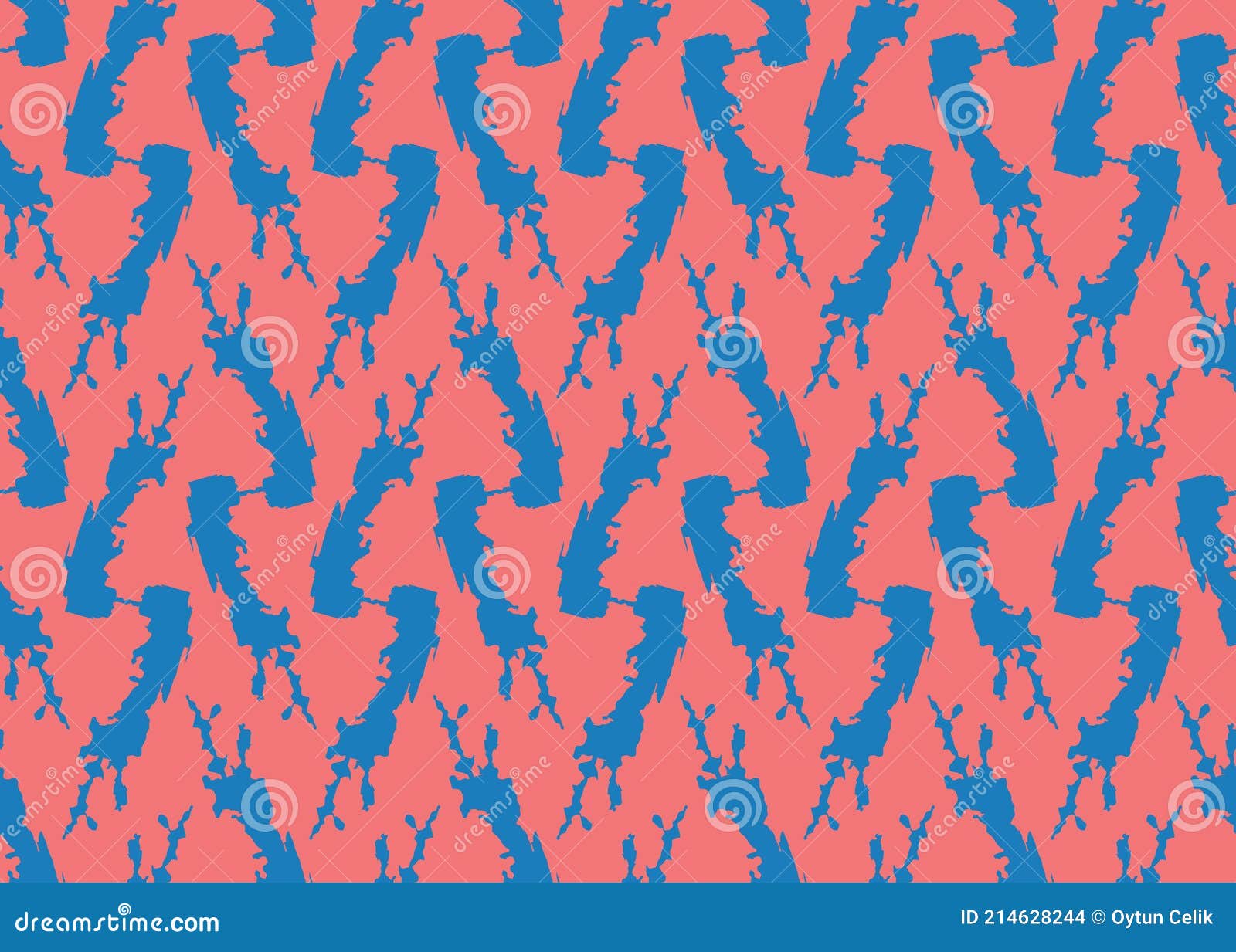 Vector Texture Background, Seamless Pattern. Hand Drawn, Red, Blue ...