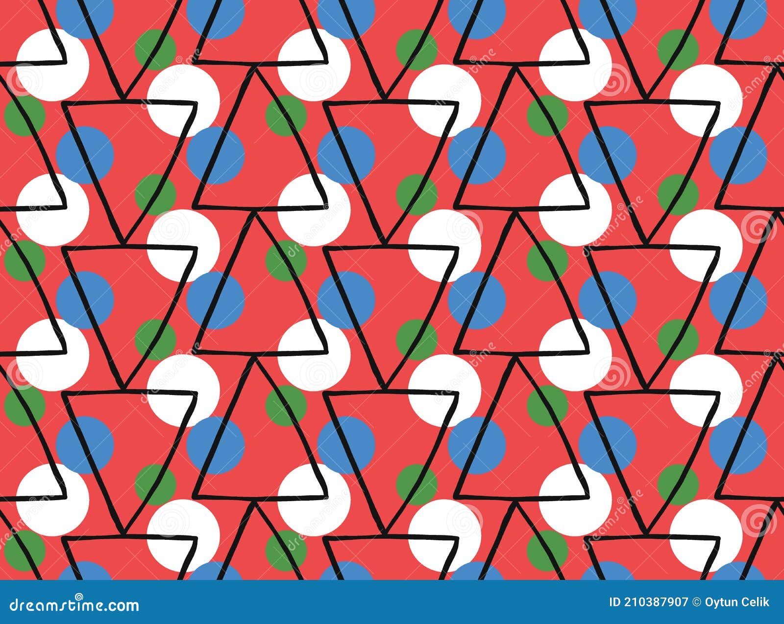 Vector Texture Background, Seamless Pattern. Hand Drawn, Red, Blue ...