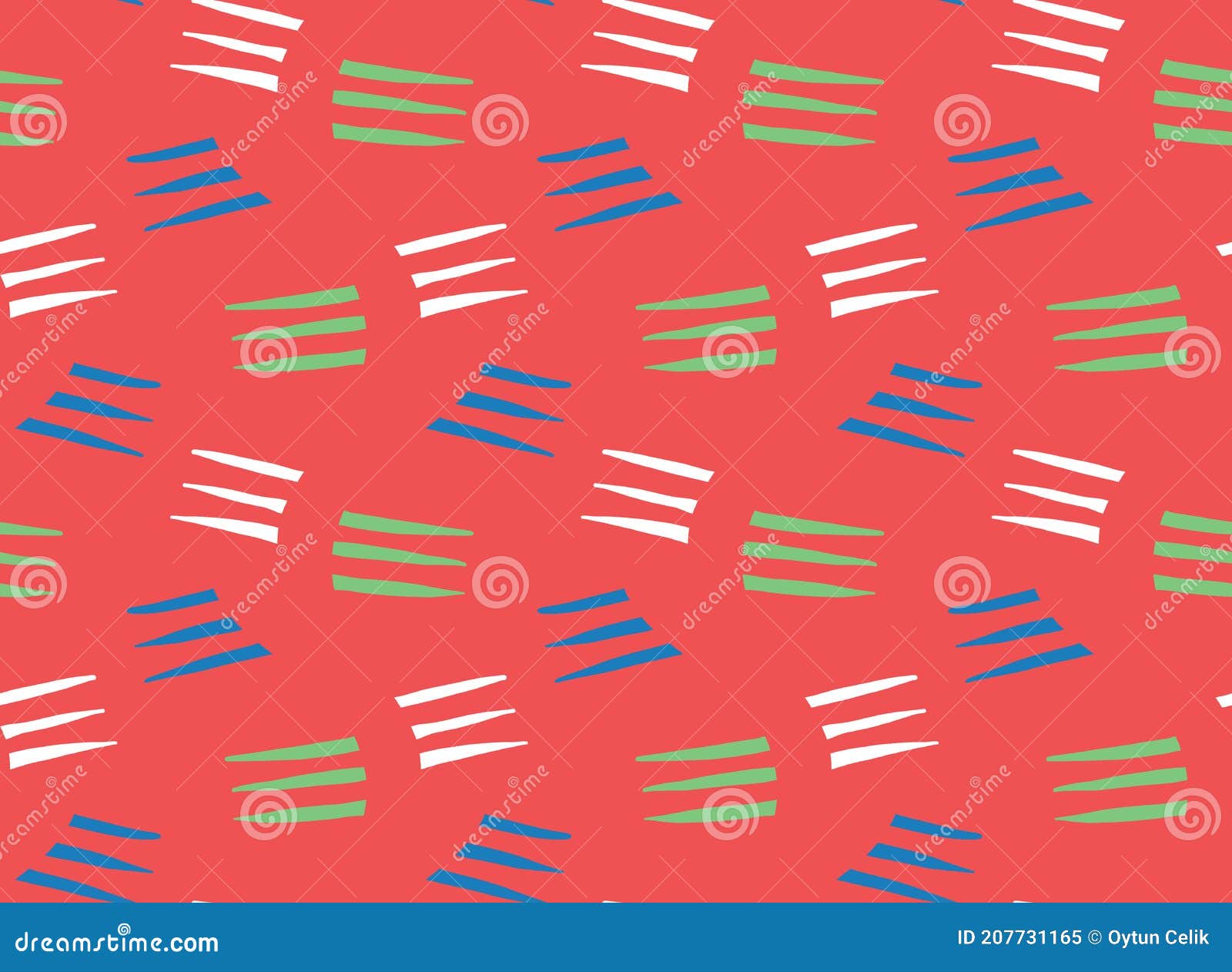 Vector Texture Background Seamless Pattern. Hand Drawn Red Blue Green ...