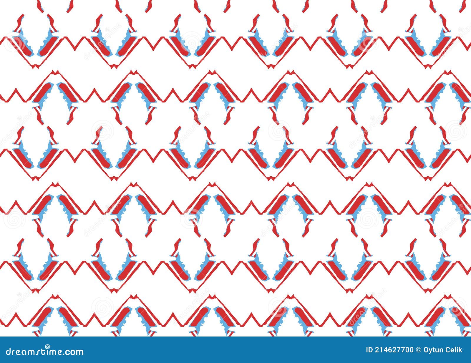 Vector Texture Background, Seamless Pattern. Hand Drawn, Red, Blue ...