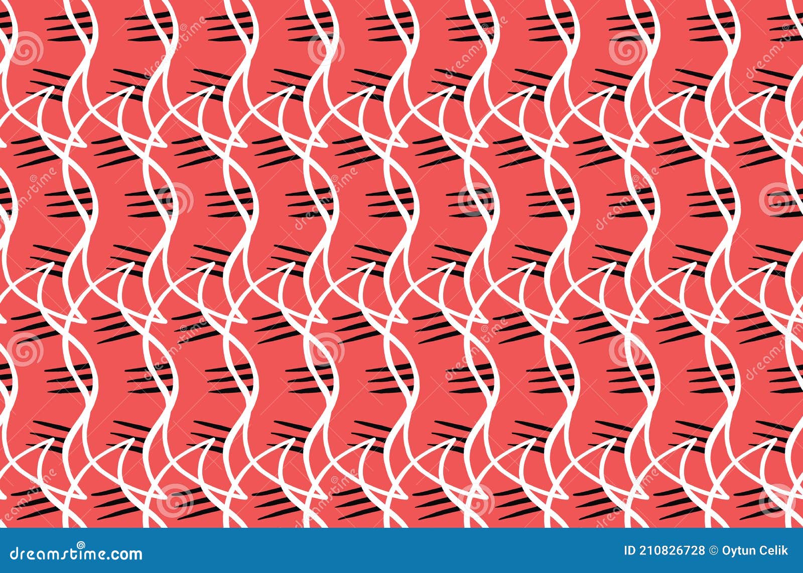 Vector Texture Background, Seamless Pattern. Hand Drawn, Red, White ...