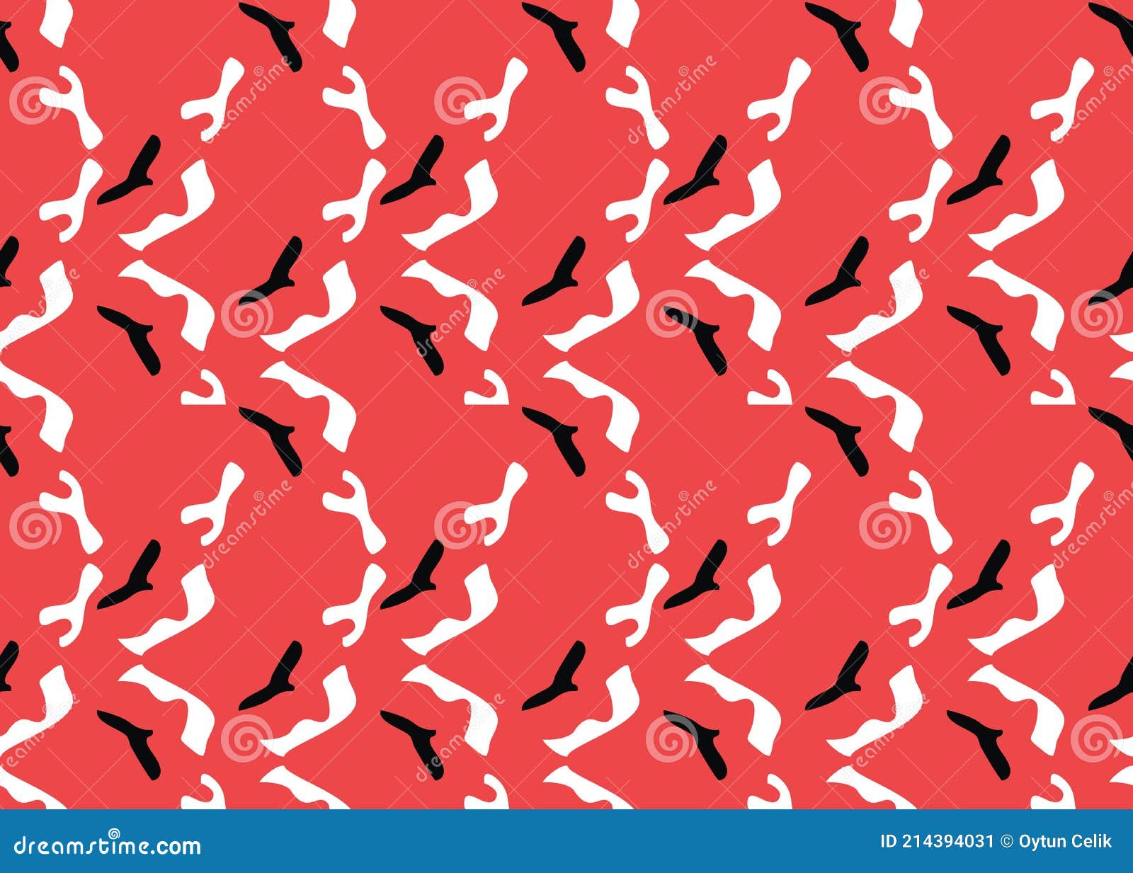 Vector Texture Background, Seamless Pattern. Hand Drawn, Red, White ...