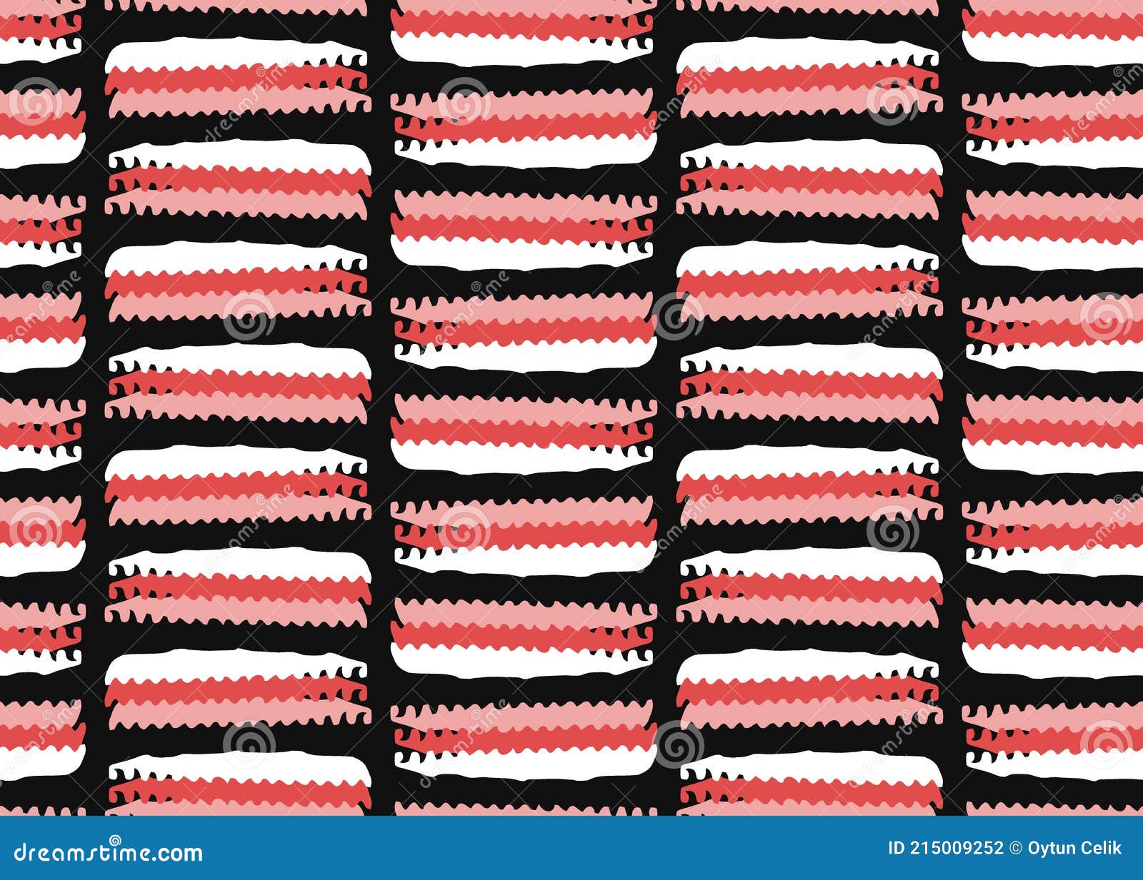 Vector Texture Background, Seamless Pattern. Hand Drawn, Red, White ...