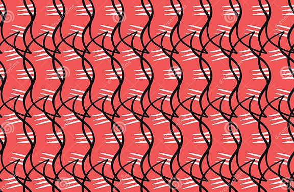 Vector Texture Background Seamless Pattern. Hand Drawn Red White Black ...
