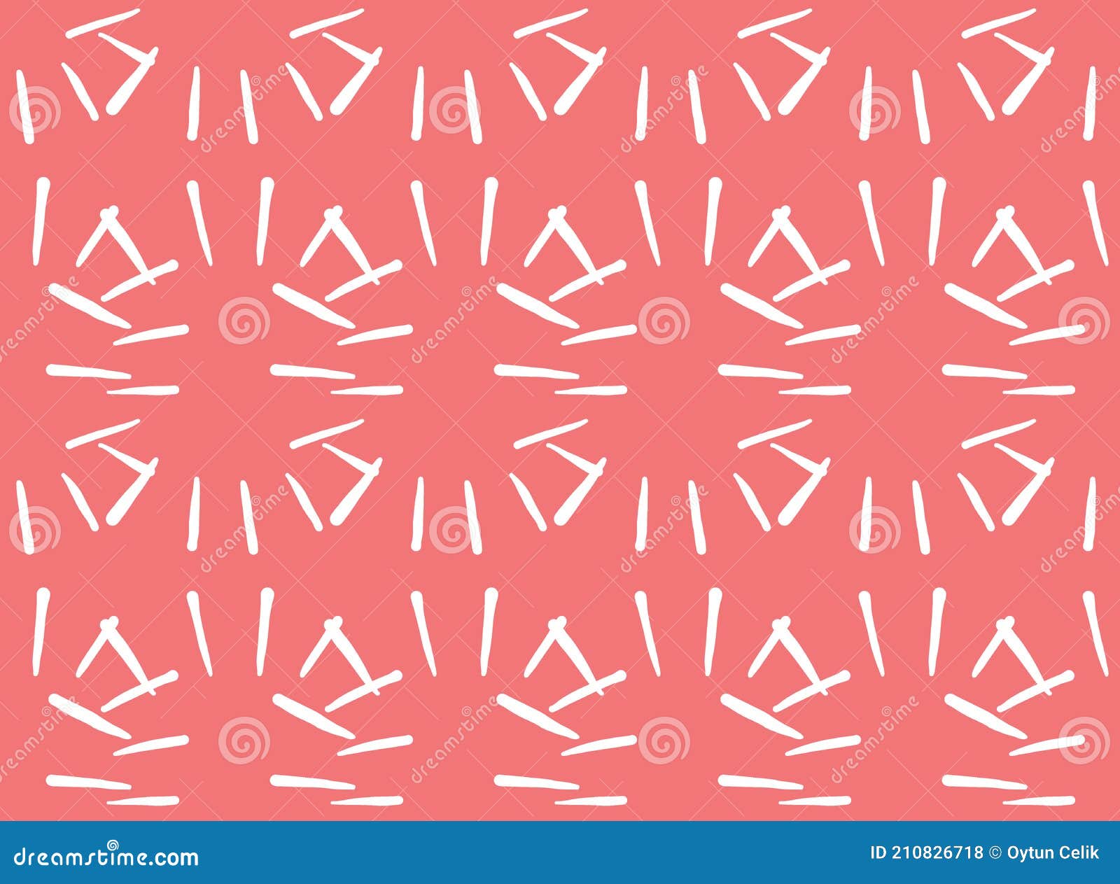 Vector Texture Background, Seamless Pattern. Hand Drawn, Red, White ...