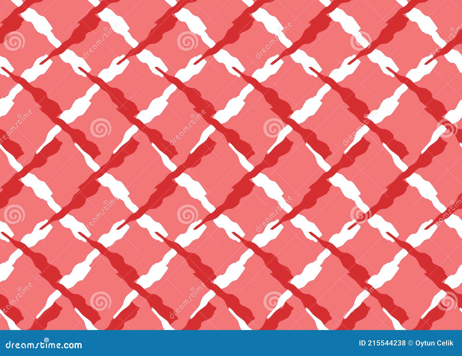 Vector Texture Background, Seamless Pattern. Hand Drawn, Red, White ...