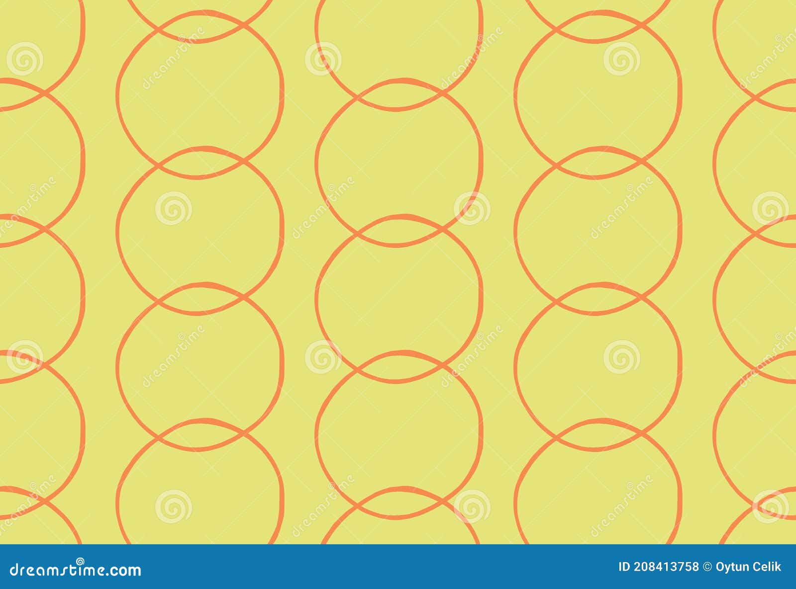Vector Texture Background Seamless Pattern. Hand Drawn Yellow Orange ...