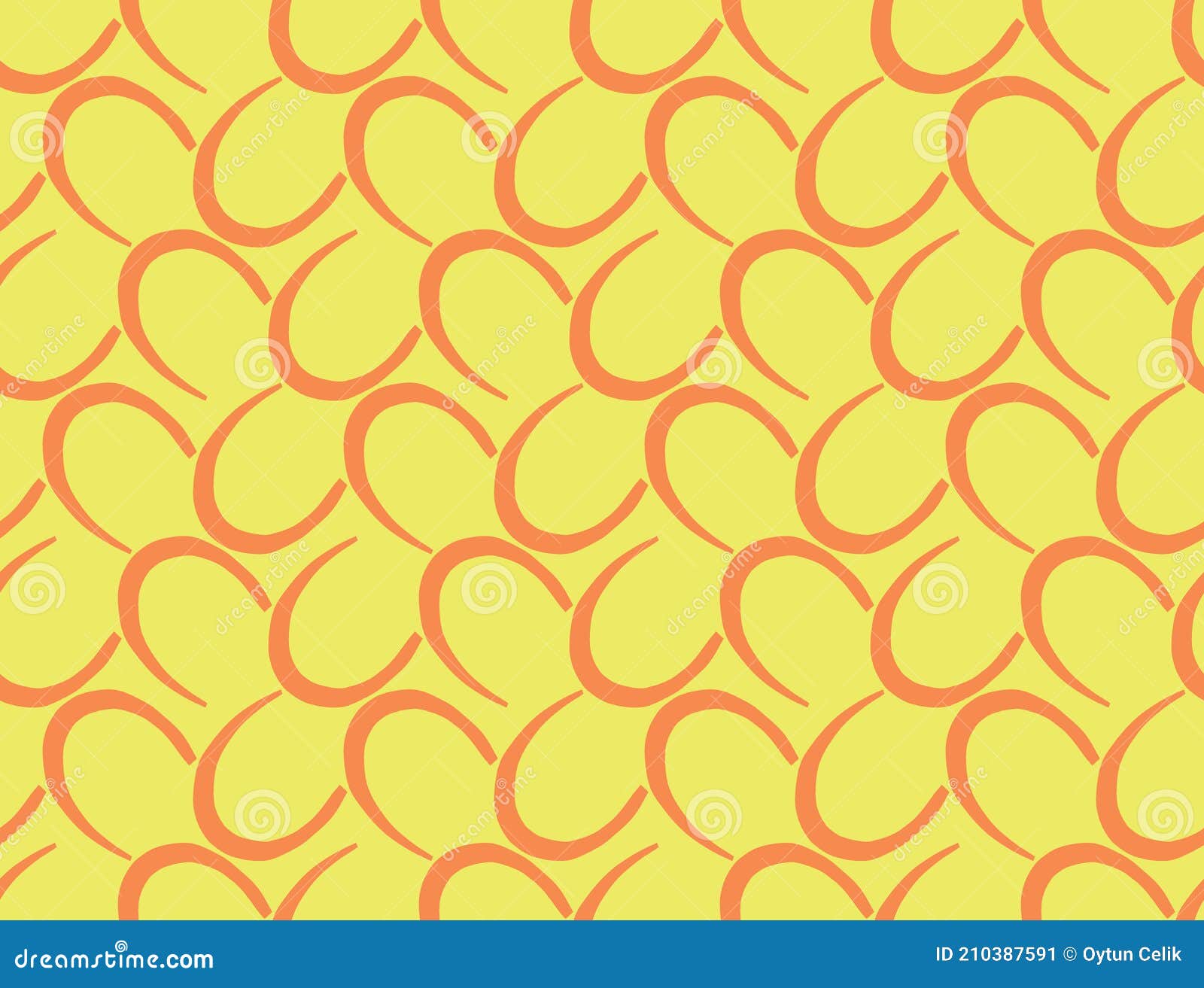 Vector Texture Background, Seamless Pattern. Hand Drawn, Yellow, Orange ...