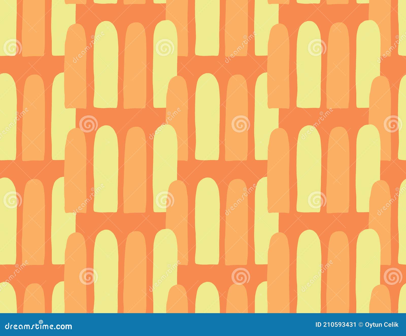 Vector Texture Background, Seamless Pattern. Hand Drawn, Yellow, Orange ...