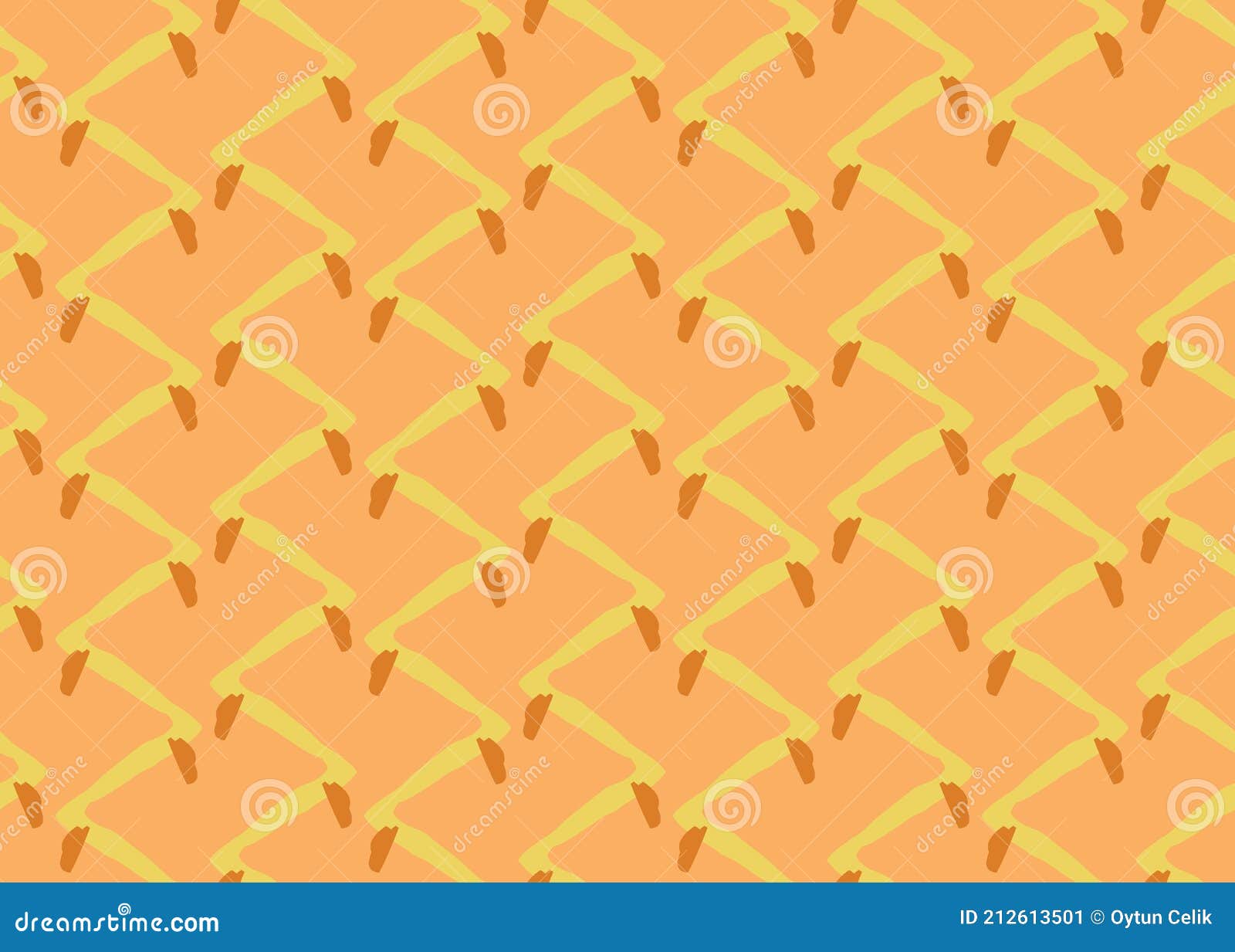 Vector Texture Background, Seamless Pattern. Hand Drawn, Yellow, Orange ...