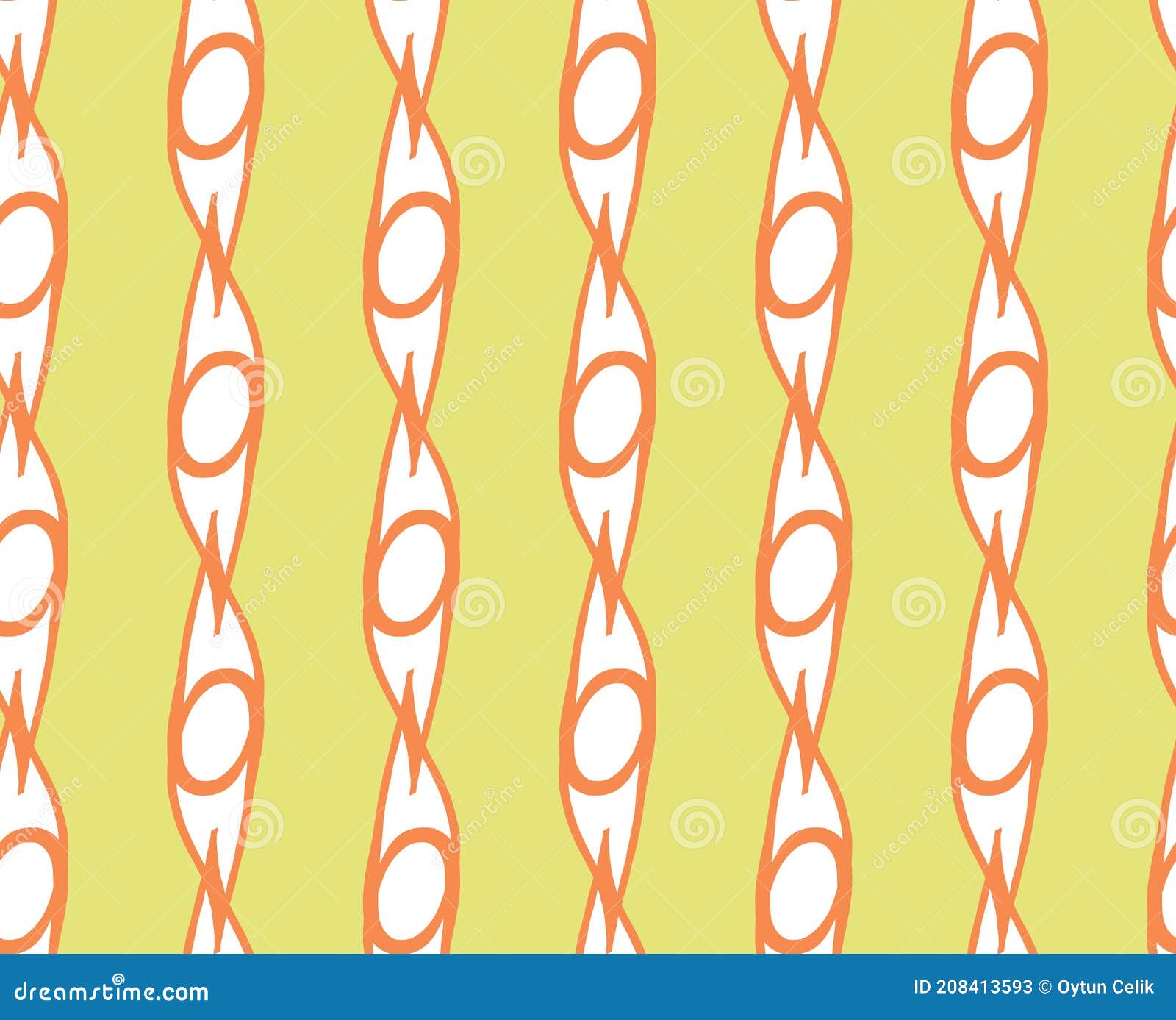 Vector Texture Background Seamless Pattern. Hand Drawn Yellow Orange ...