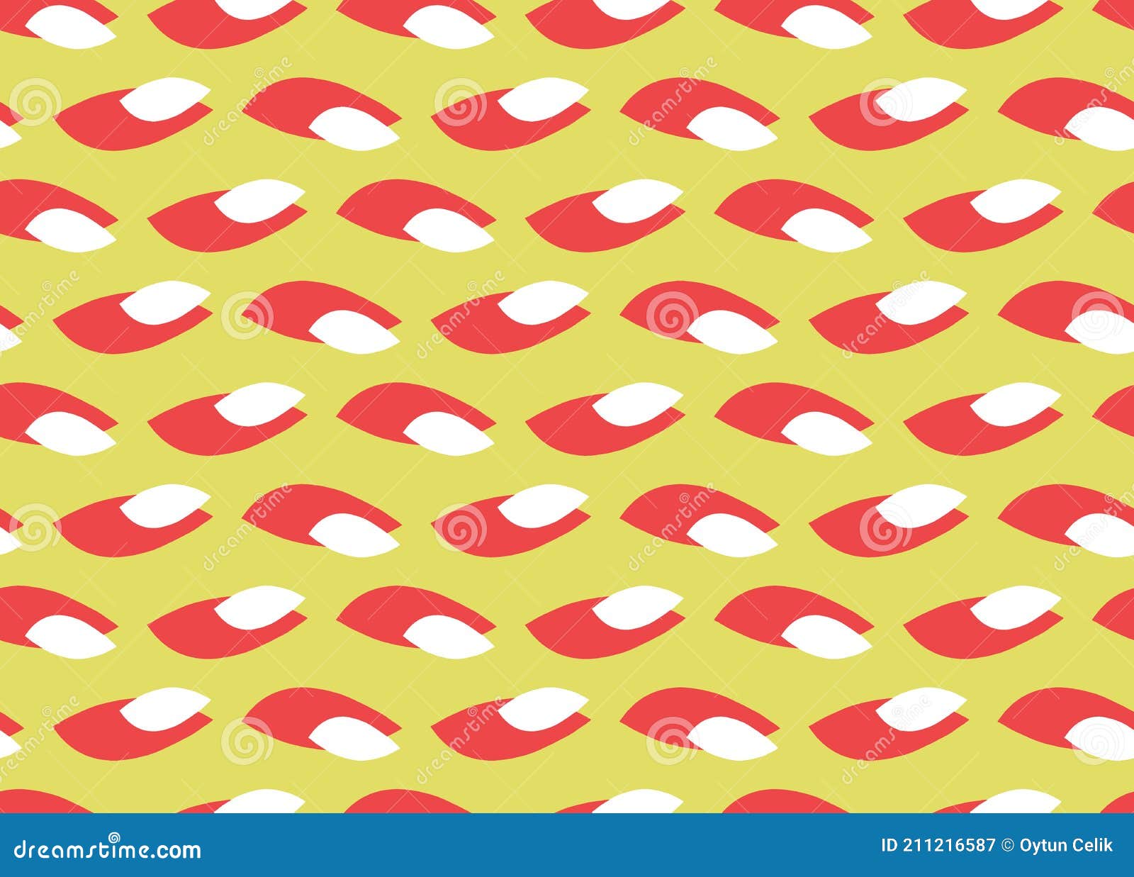 Vector Texture Background, Seamless Pattern. Hand Drawn, Yellow, Red ...