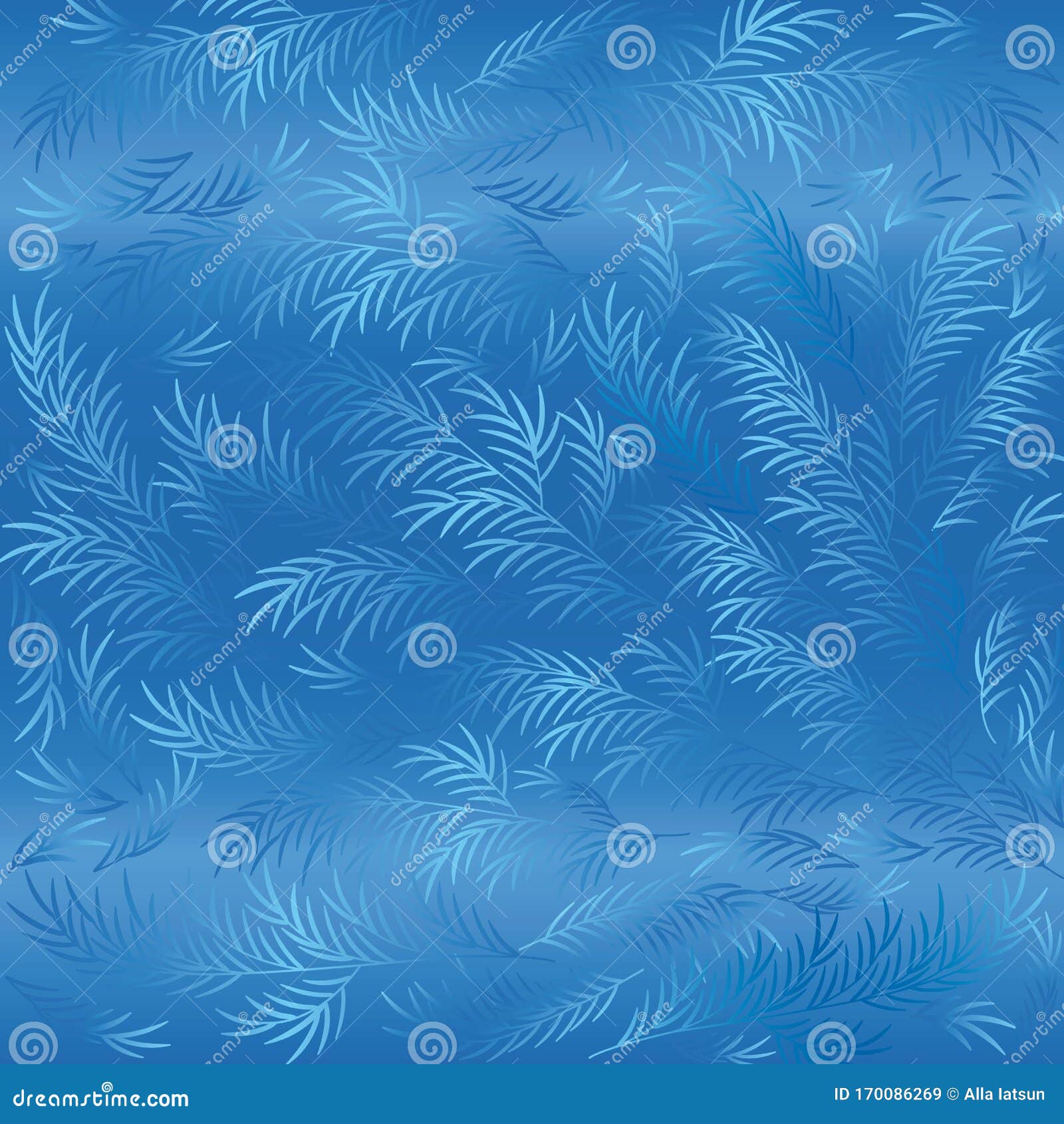 Vector Texture of Frosty Patterns. Winter Frosty Blue Patterns on the ...