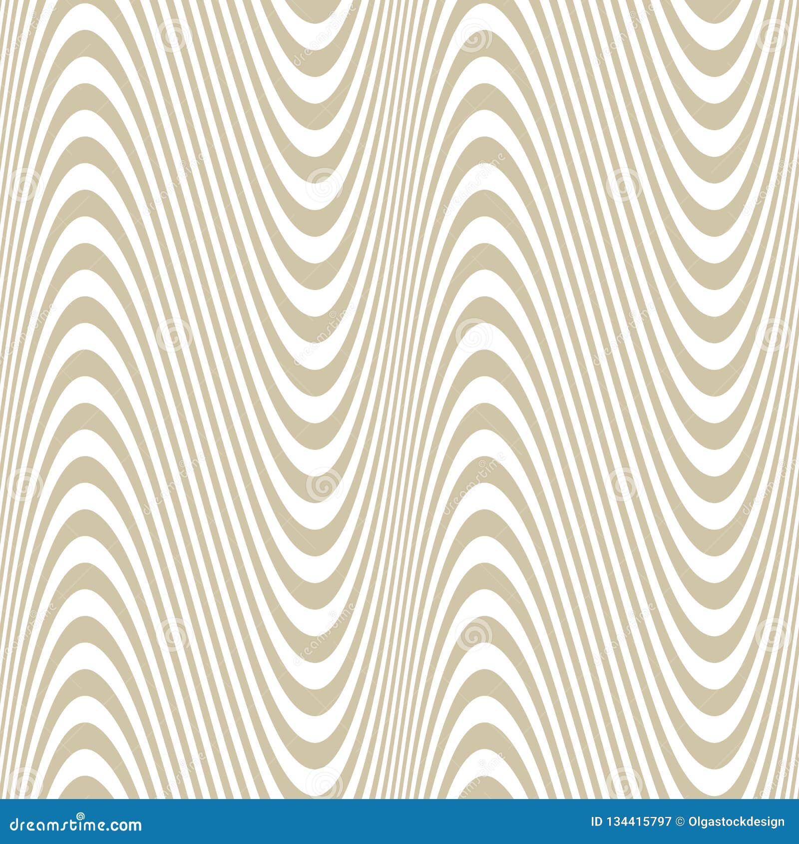 Vector Texture with Golden Waves, Stripes. Curved Wavy Lines Seamless ...