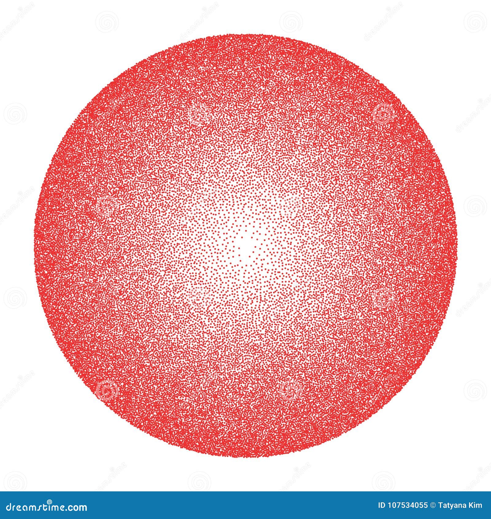 Vector Texture of Many Small Circles. the Red Circle Stock Vector ...