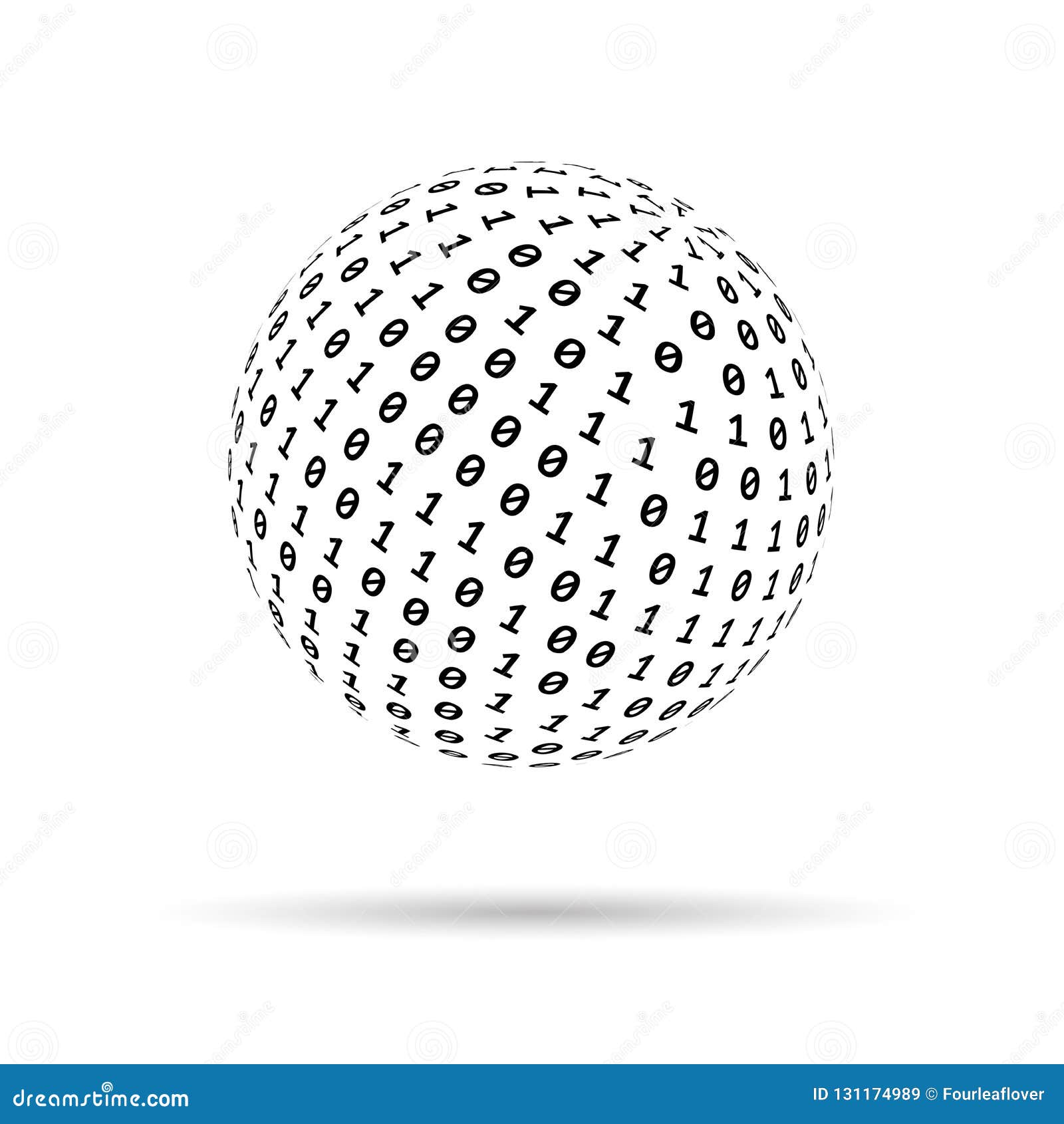Binary Code Vector Texture Globe Stock Vector Illustration Of