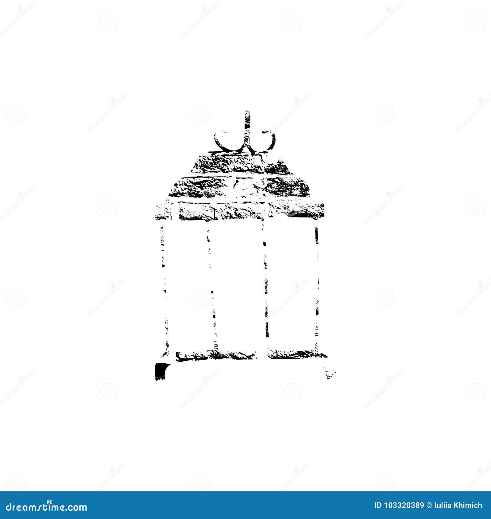 Vector textured lantern stock vector. Illustration of holiday - 103320389