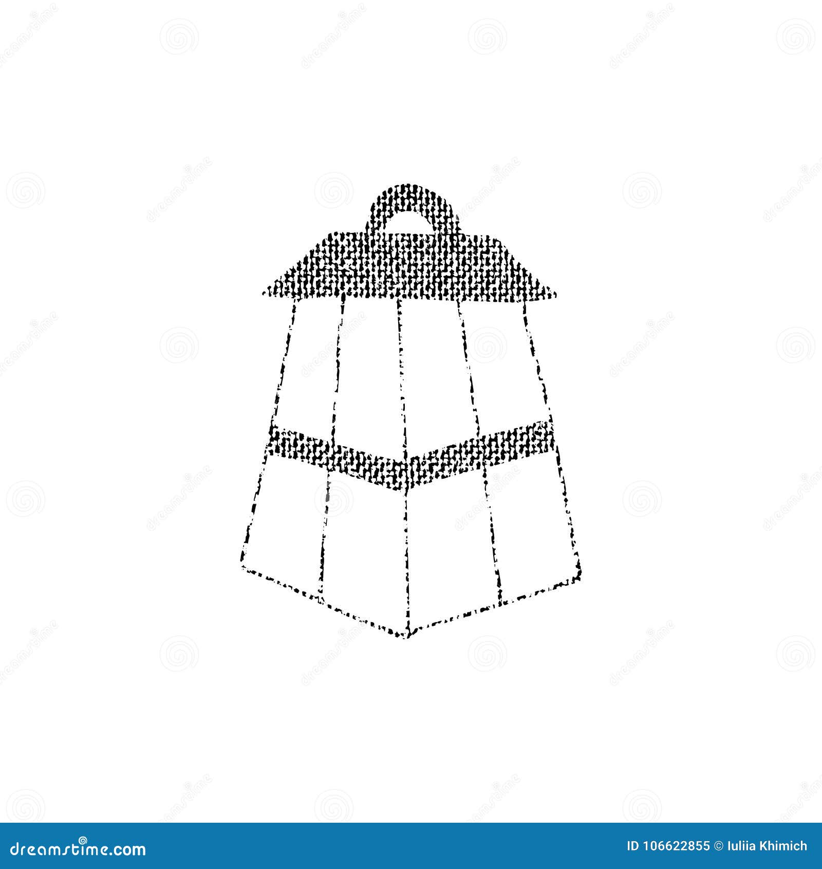 Vector textured lantern stock vector. Illustration of pattern - 106622855