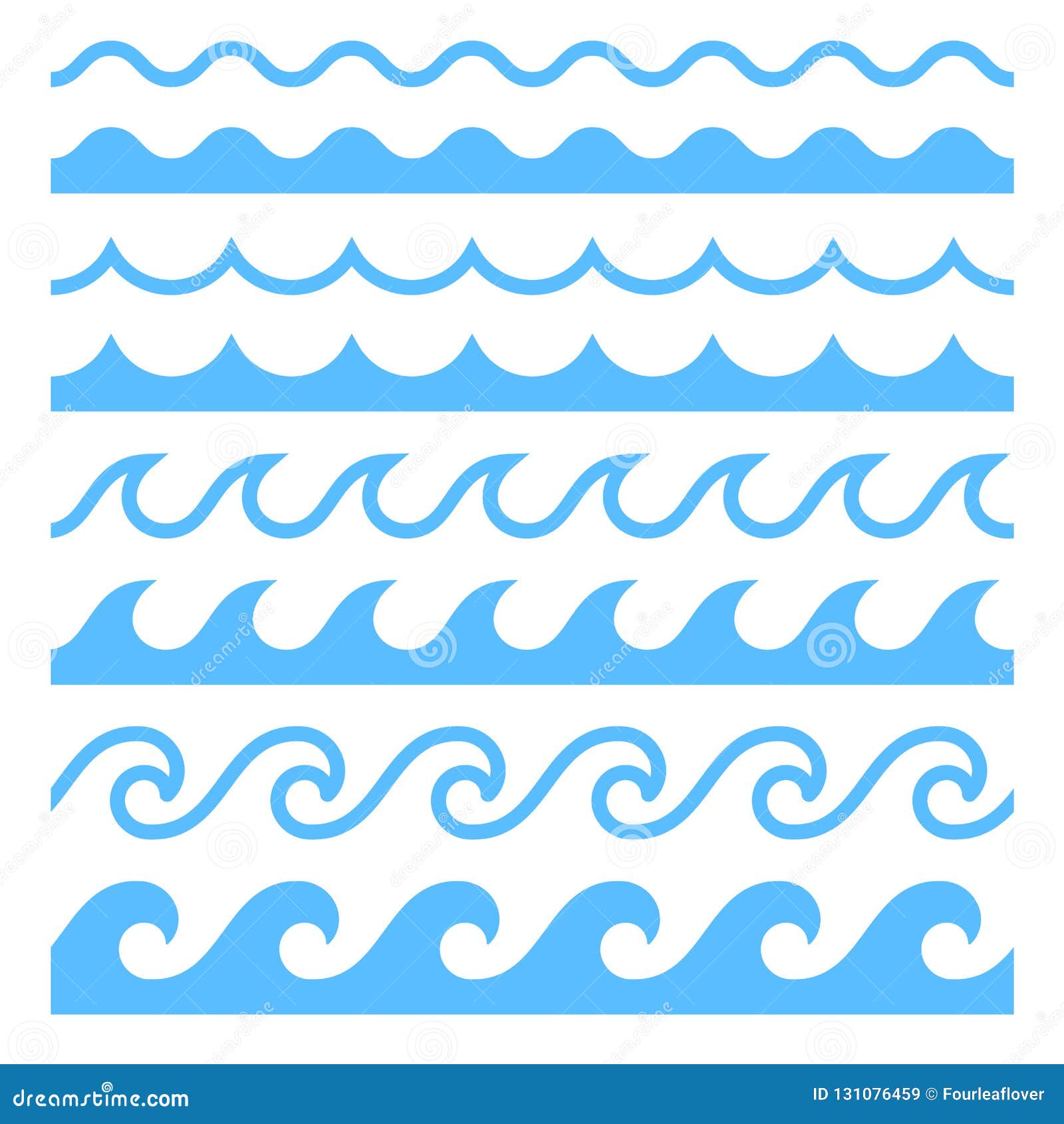 Vector Textures Water Waves Stock Vector - Illustration of elegance ...