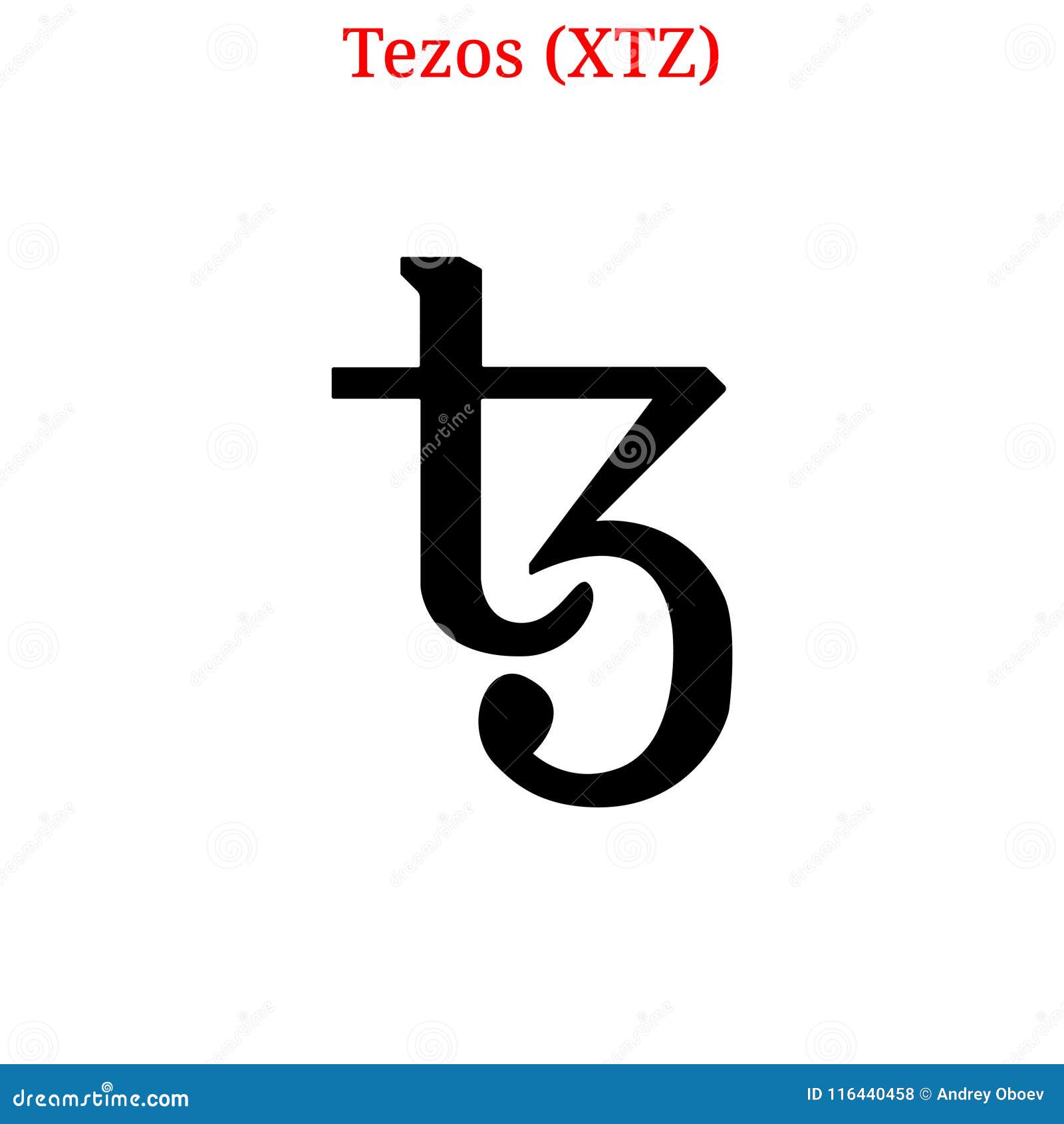 Vector Tezos XTZ logo stock vector. Illustration of cryptocurrency ...