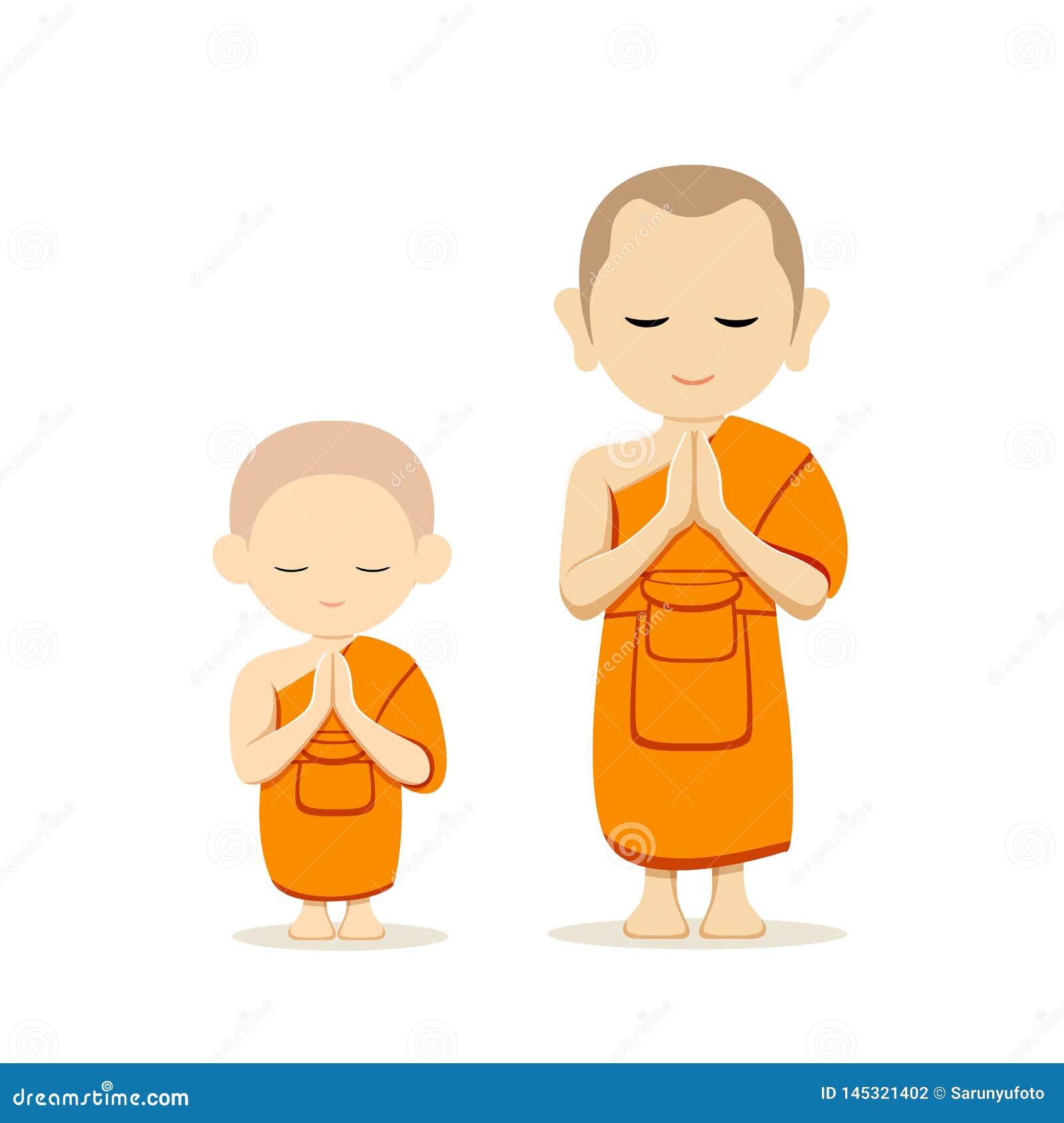 Vector Thai Monks and Thai Novice Collections Stock Vector ...