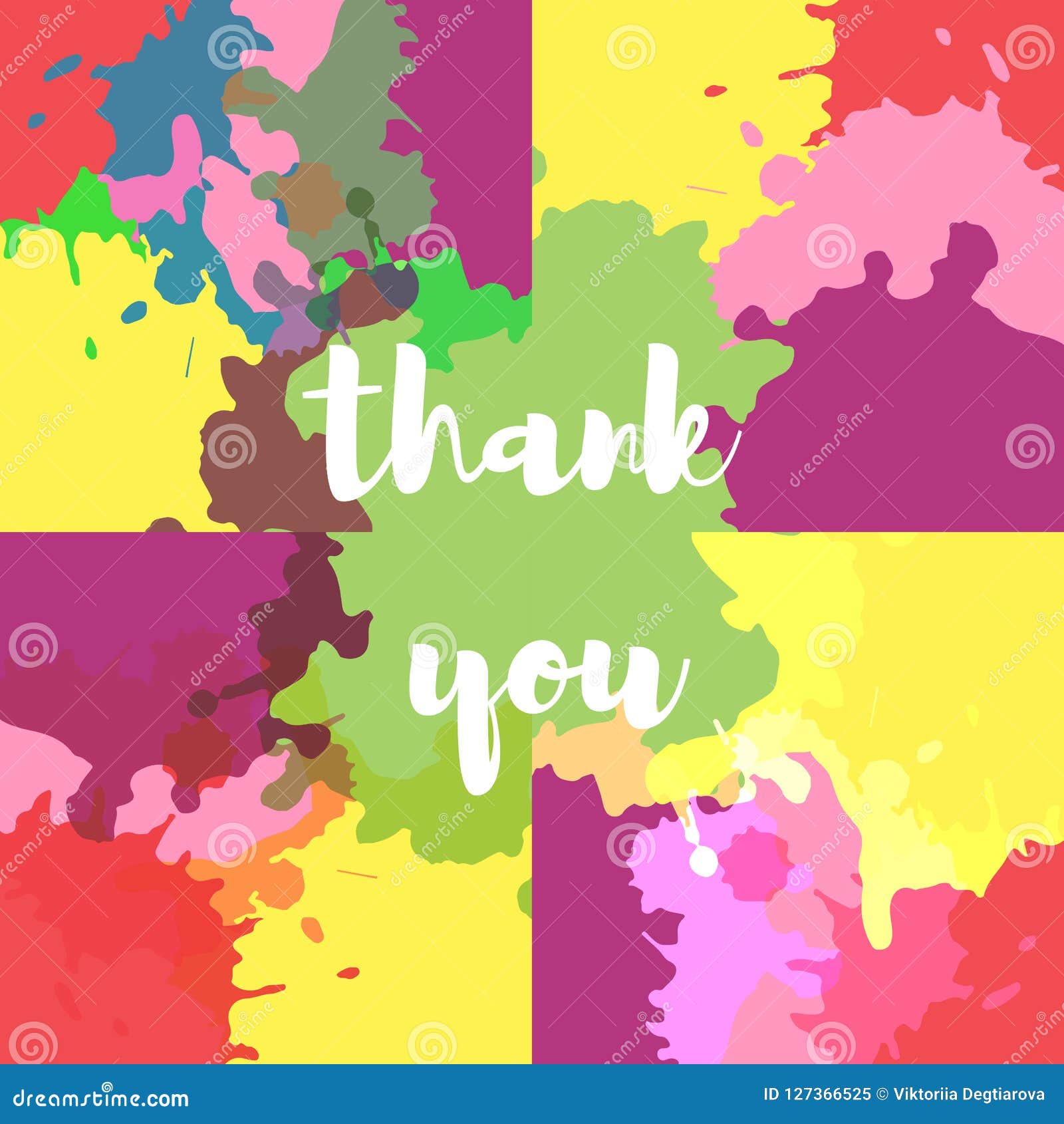 Vector. Thank You on Abstract Multicolored Spots Stock Vector ...