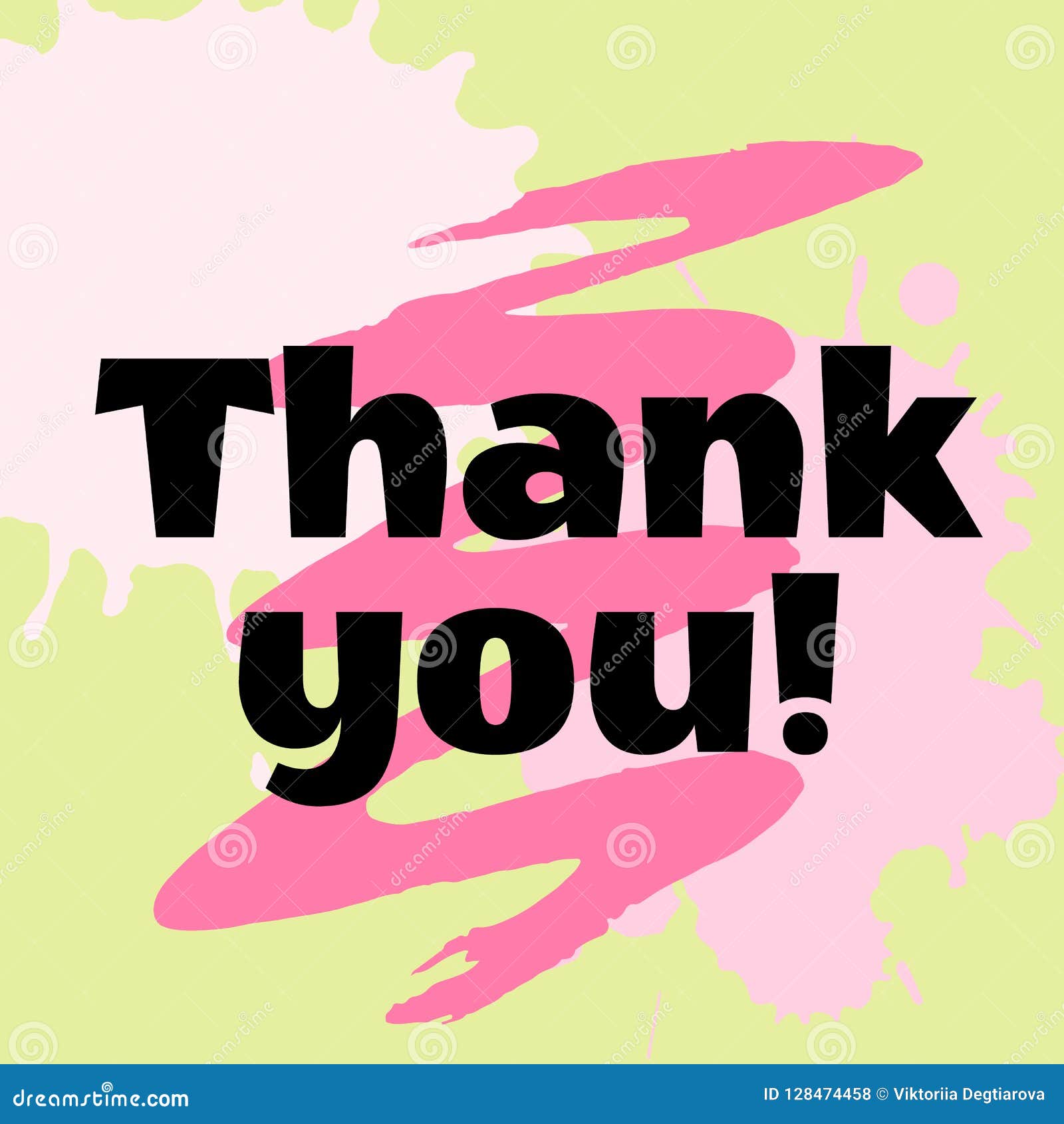 Vector. Thank You on Abstract Multicolored Spots Stock Vector ...
