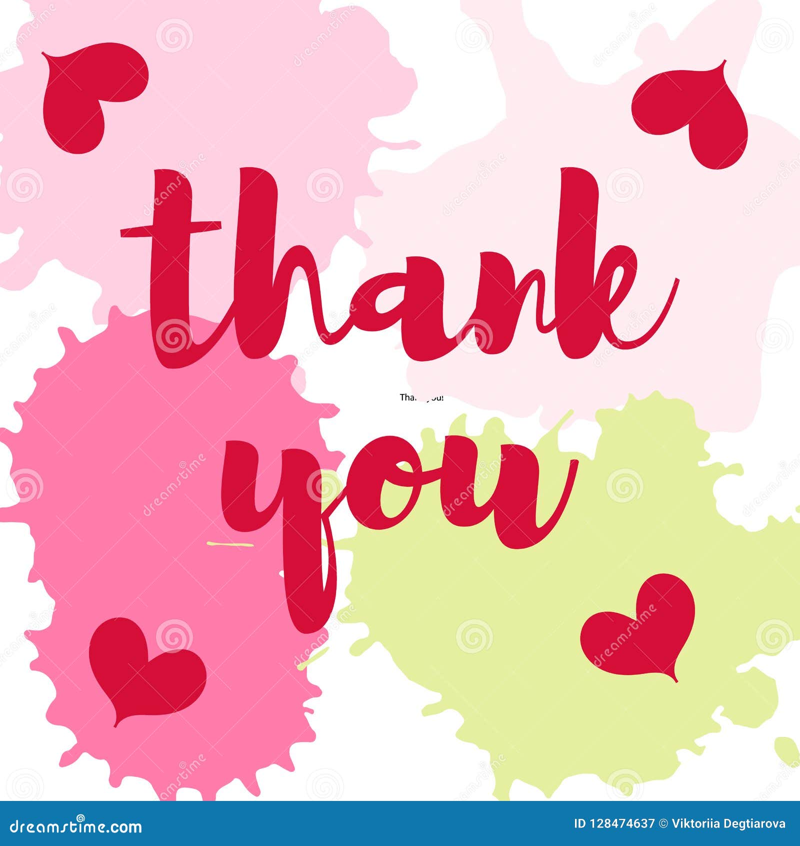 Vector. Thank You on Abstract Multicolored Spots Stock Vector ...