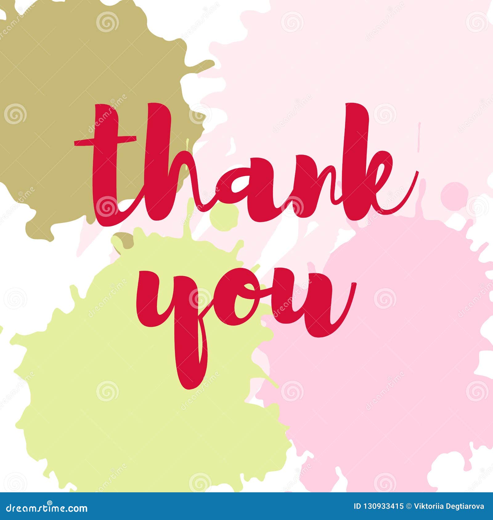 Vector. Thank You on Abstract Multicolored Spots Stock Vector ...