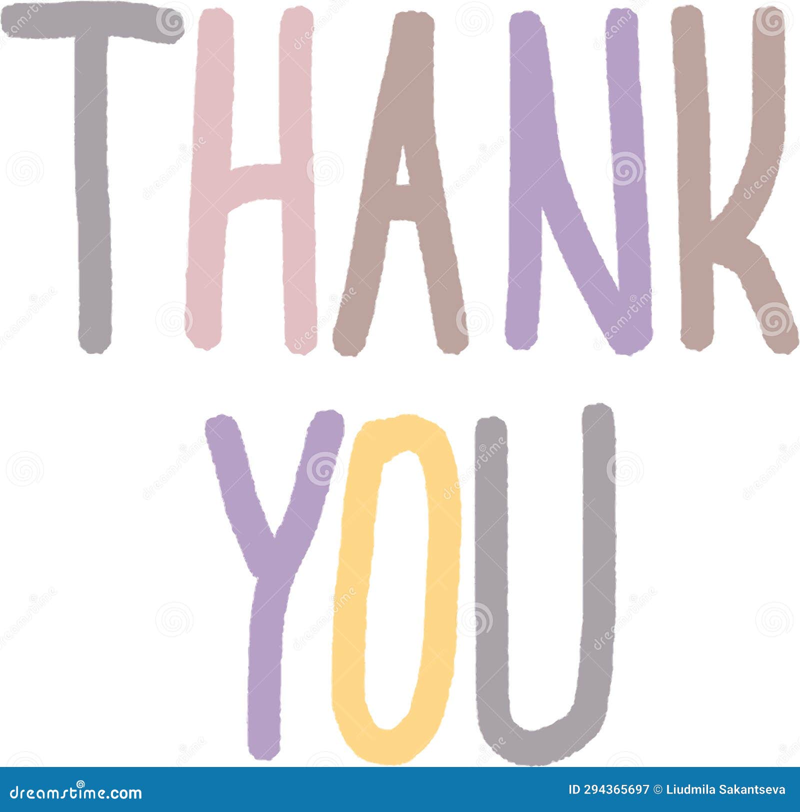 Vector Thank You Text, Message for Greeting Card, Invitation, Banner ...