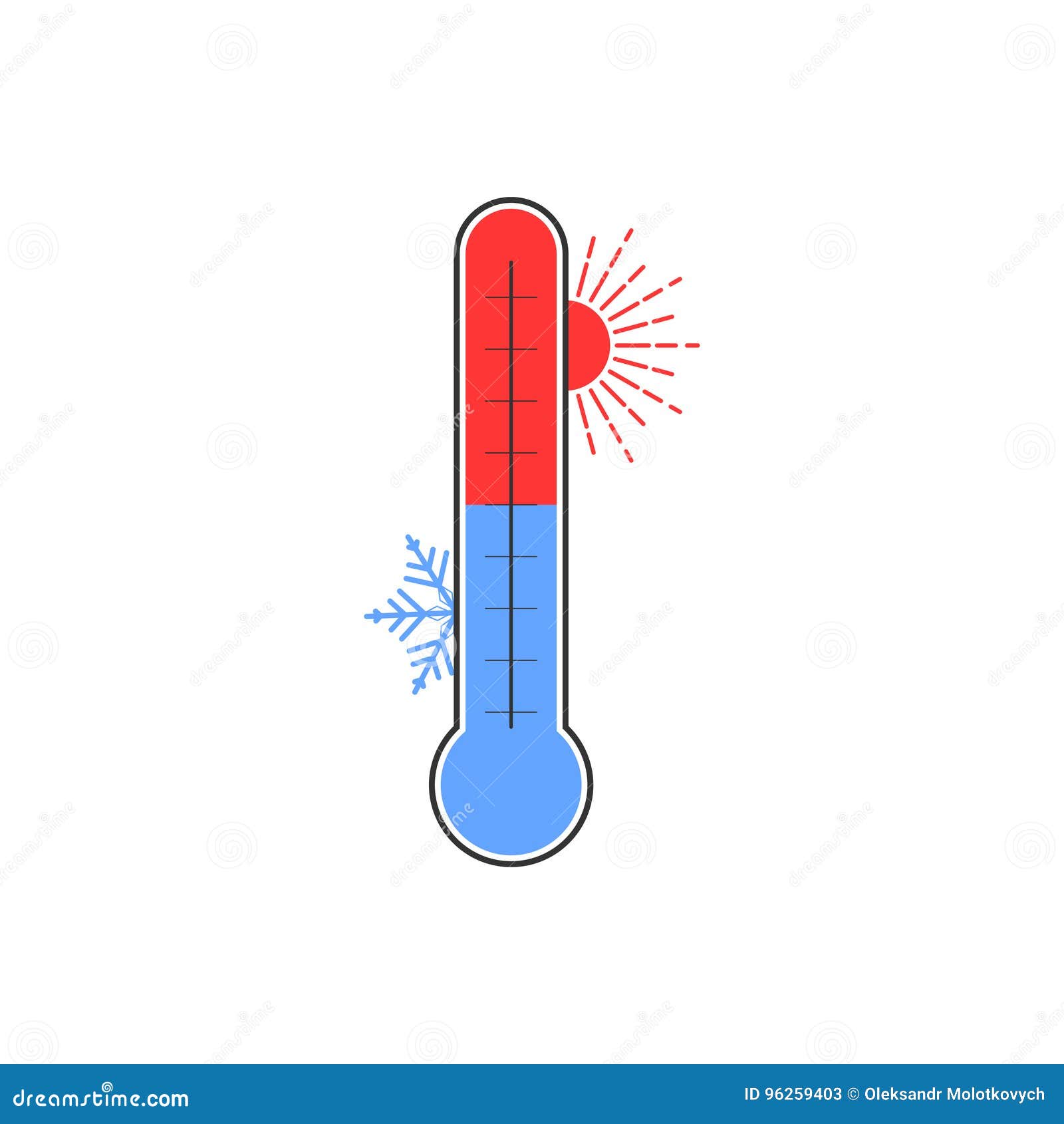Thermometer Red Blue Cartoon Vector | CartoonDealer.com #18288603