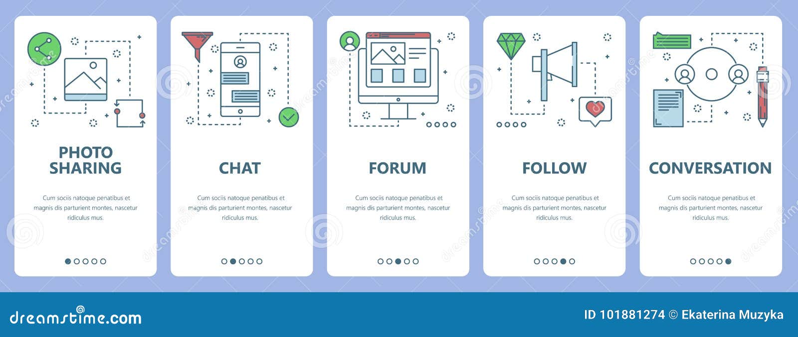 Vector Thin Line Flat Design Network Concept Vertical Banners Stock ...