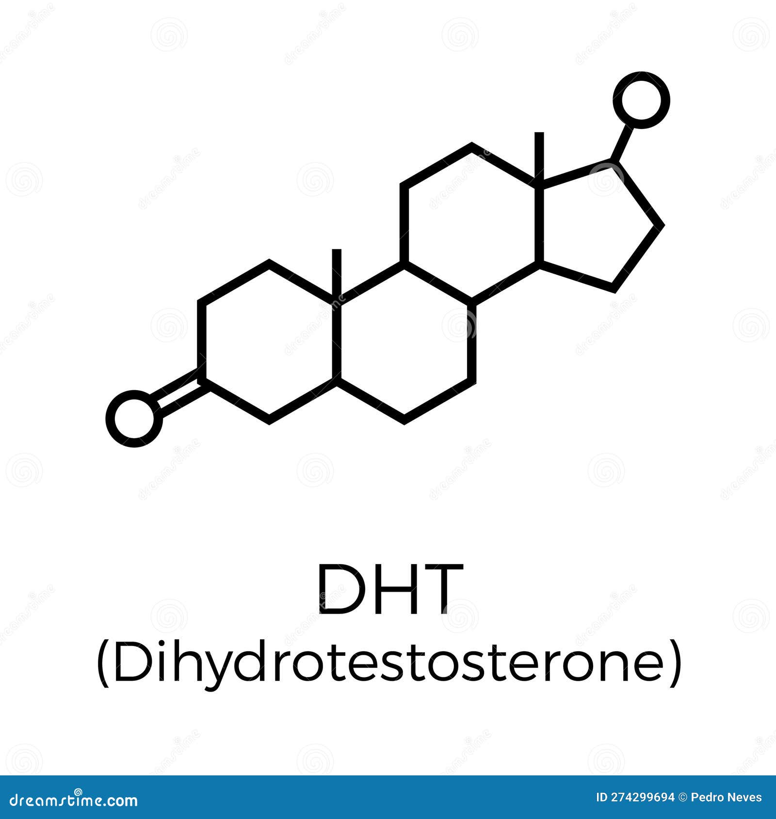 Dihydrotestosterone Molecular Structure. Androstanolone, Stanolone ...