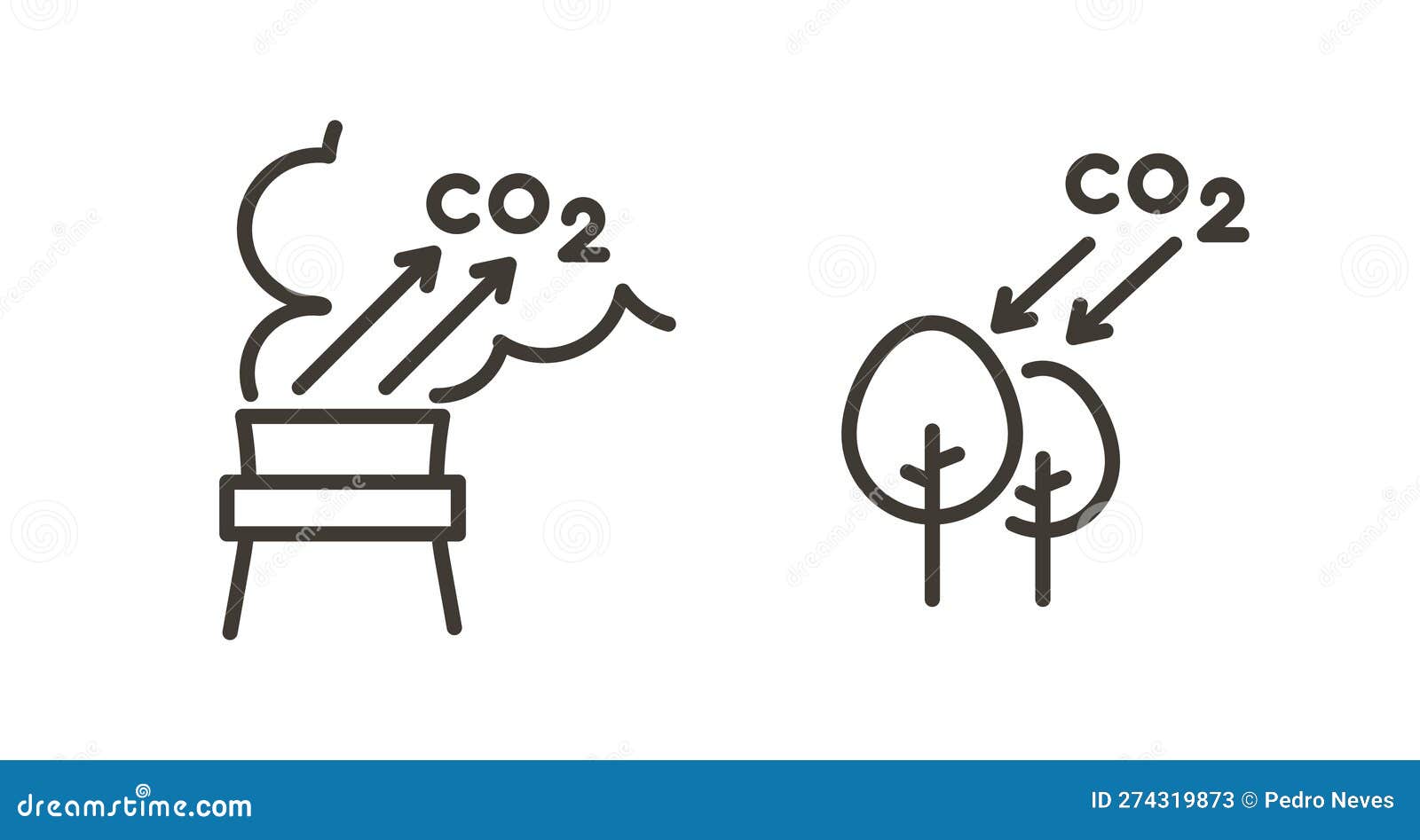 Vector Thin Line Icon Outline Linear Stroke Illustrations Co2