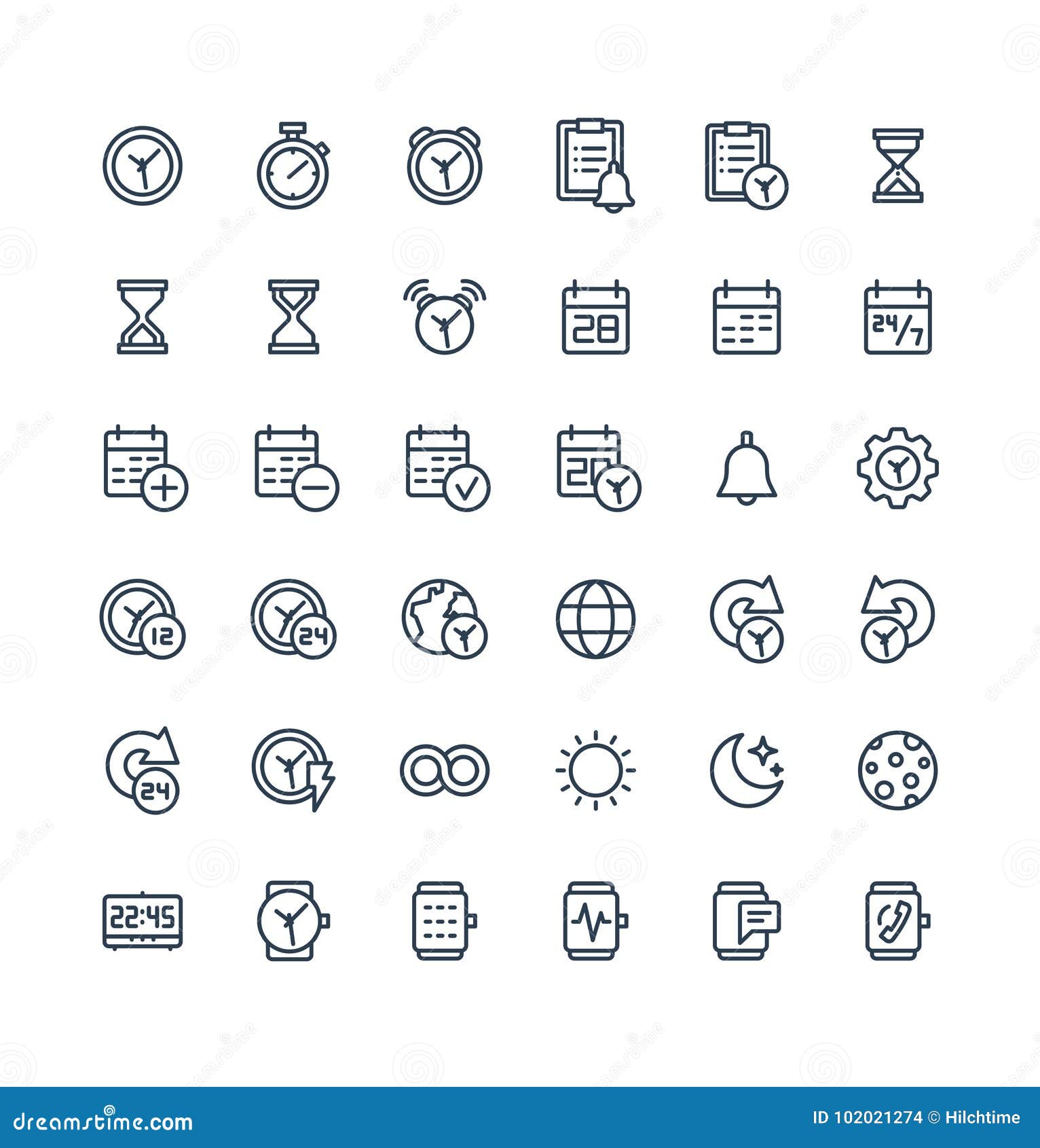 Date, Time And Place Icon. Idea Of Schedule And Planning Vector ...