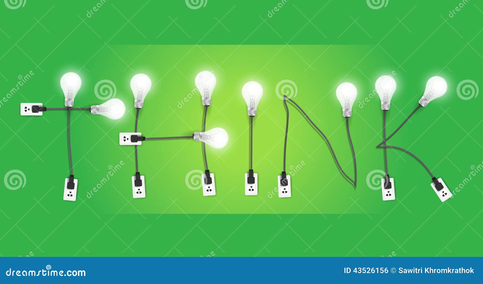 Vector Think Concept Creative Light Bulb Idea Stock Illustration ...