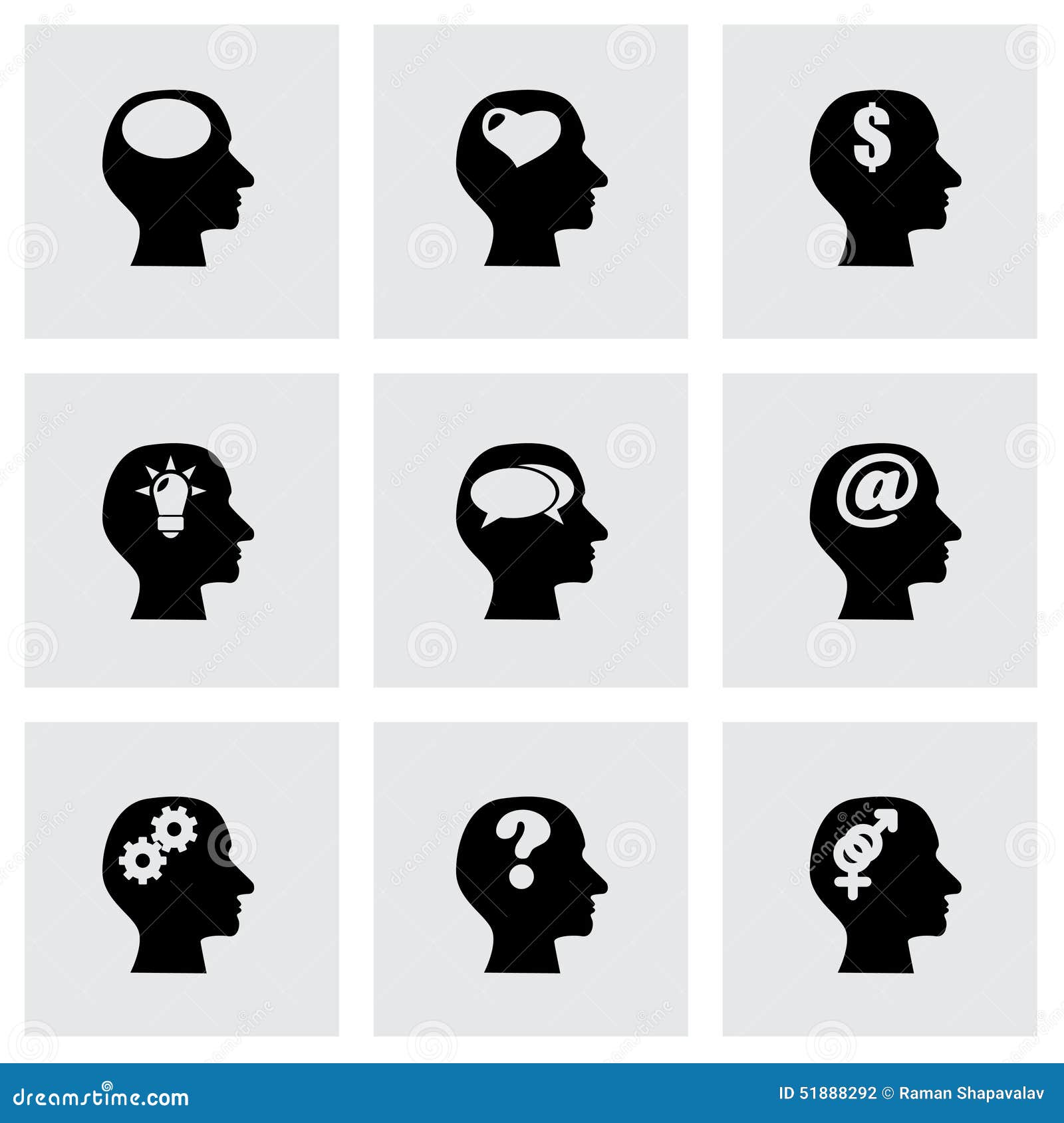 Vector thoughts icon set stock vector. Illustration of expression ...
