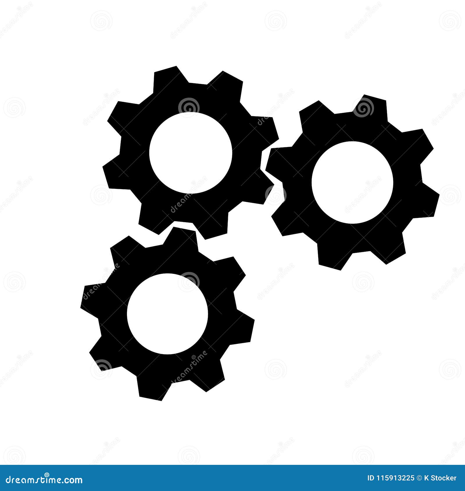 Vector of Three Cog Gear Icon,backlash on Background Stock Illustration ...